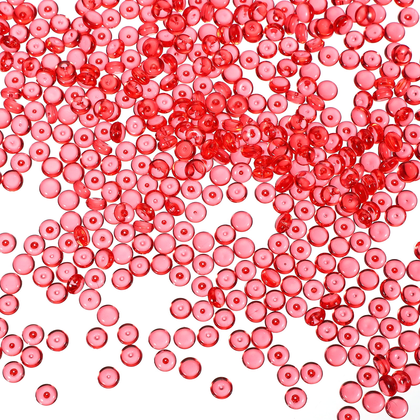 Uxcell 1.1LB Flat Marbles 7mm Mini Acrylic Gems for Vases Filler Glass ...