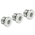 Uxcell 1/2-20UNF Internal Hex Head Pipe Fitting Plug, 3 Pack Male Thread 45# Steel Socket Plug ...