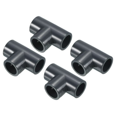 Uxcell 25mm 4 Way Tee Shape Tubing Cross Joint Connectors Adapters PVC ...