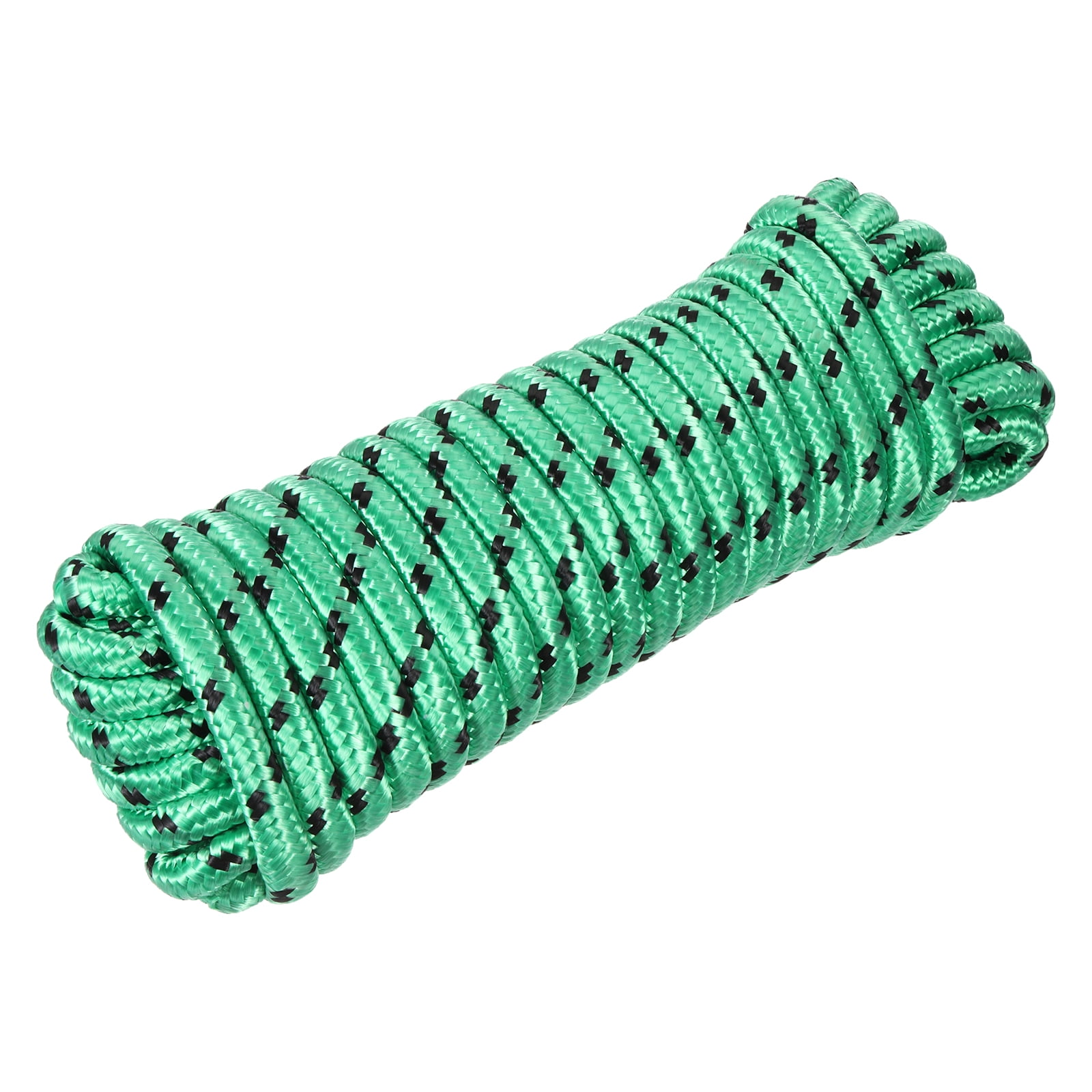 Uxcell 1/2" 49ft Diamond Braided Ropes Green Nylon Ropes Polypropylene ...