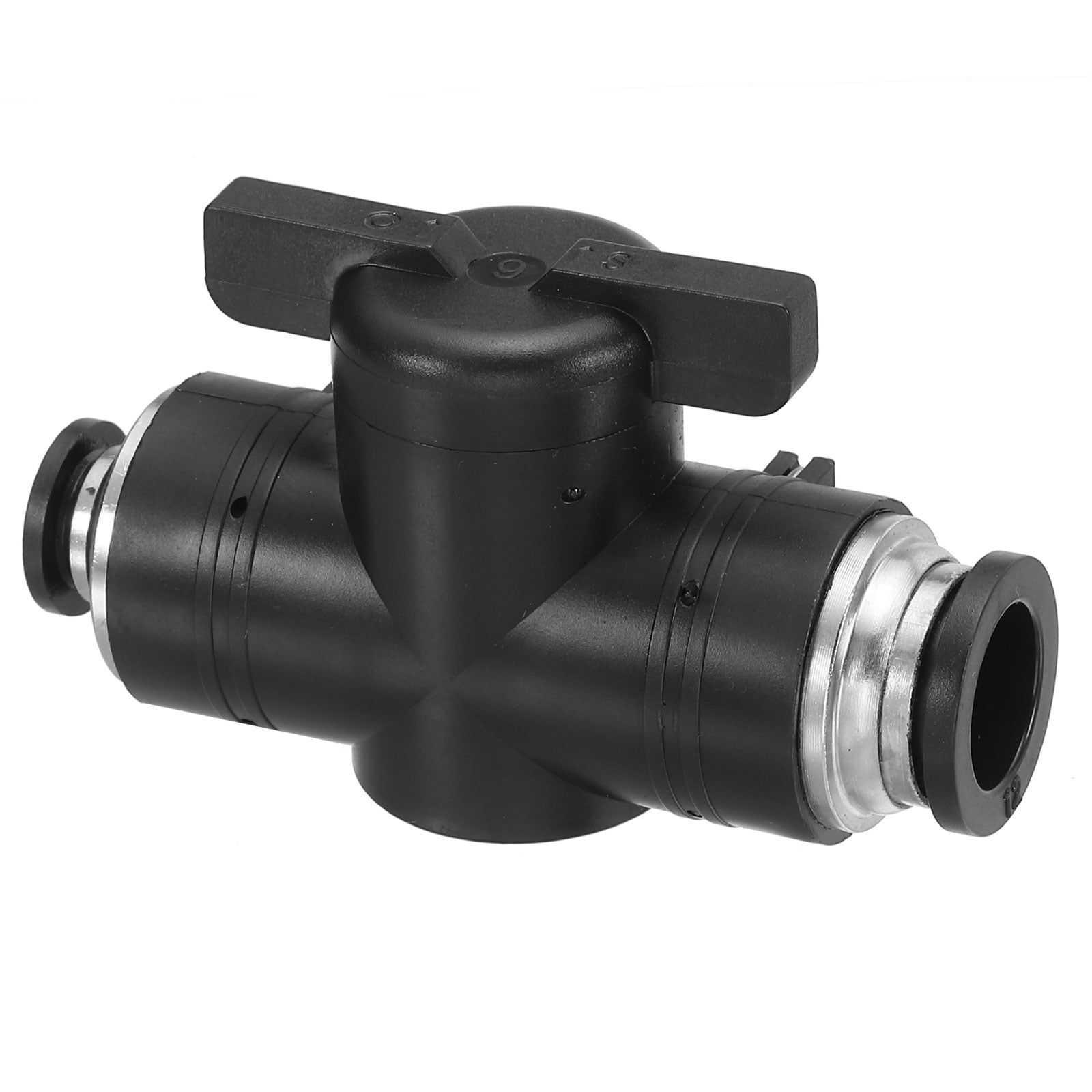 Uxcell 1/2"-5/16" Pneumatic Ball Valve, Push to Connect Fittings Quick ...