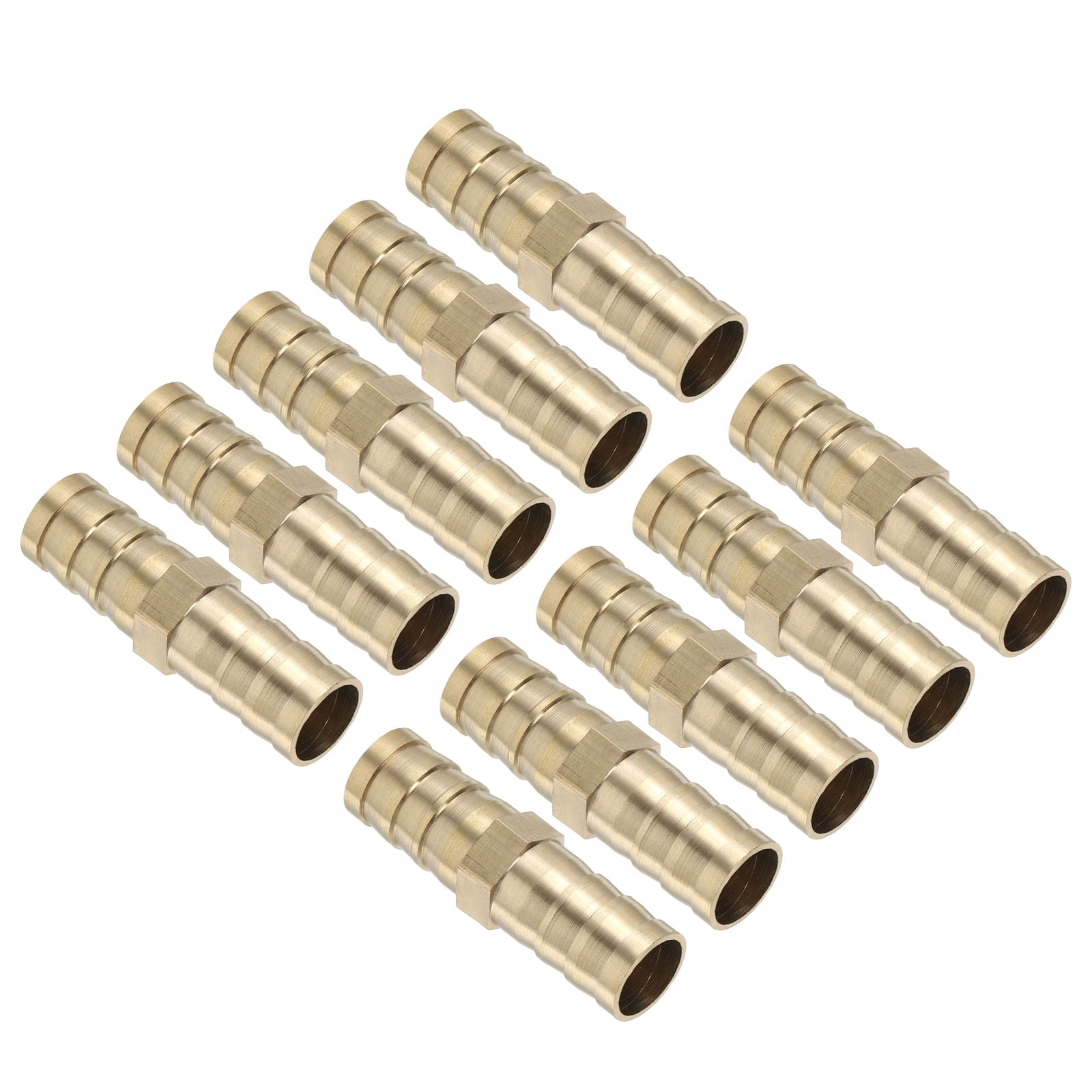Uxcell 1/2" Brass Hose Barb Fitting, Straight Barb Union Fittings ...