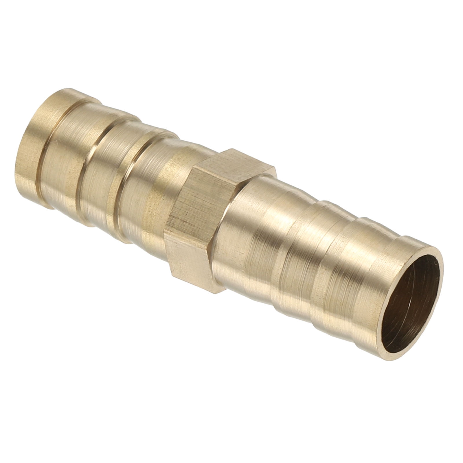 Uxcell 1/2" Brass Hose Barb Fitting, Straight Barb Union Fittings ...