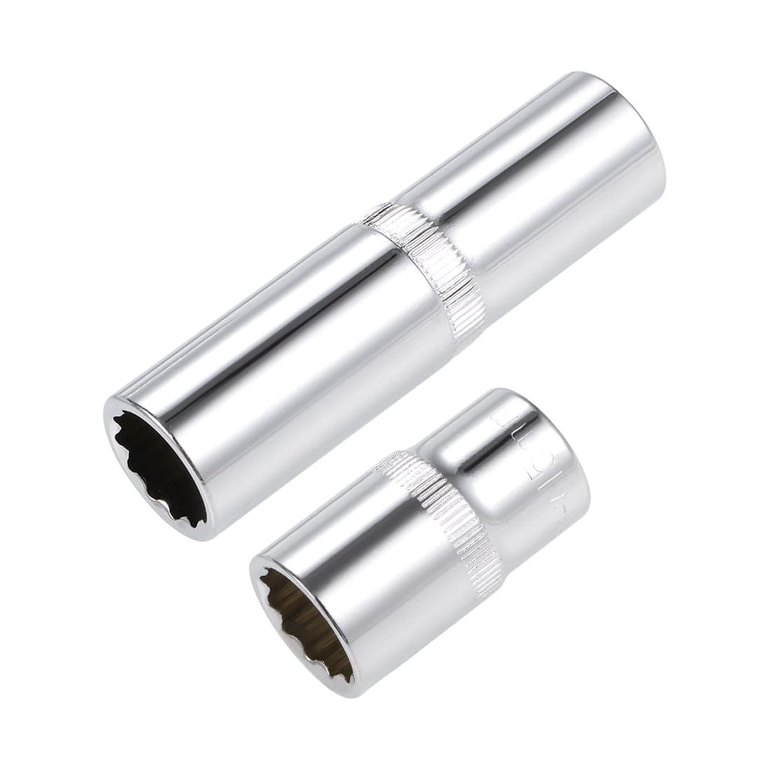 Uxcell 1/2" Drive 15mm Deep and Shallow 12-Point Socket Set, Metric, CR ...