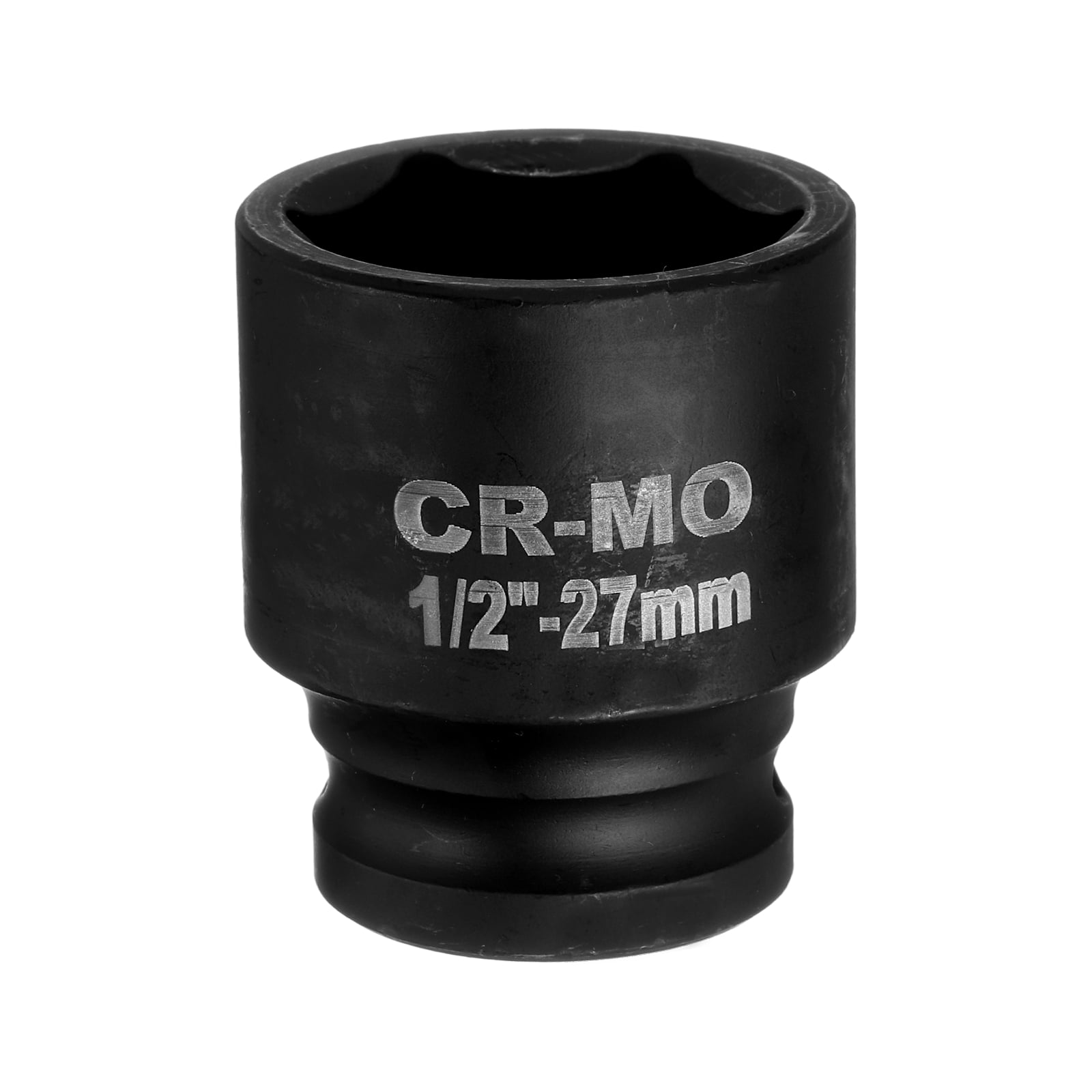 Uxcell 1/2" Drive 6 Point Socket 27mm Metric CR-V Shallow Pneumatic ...