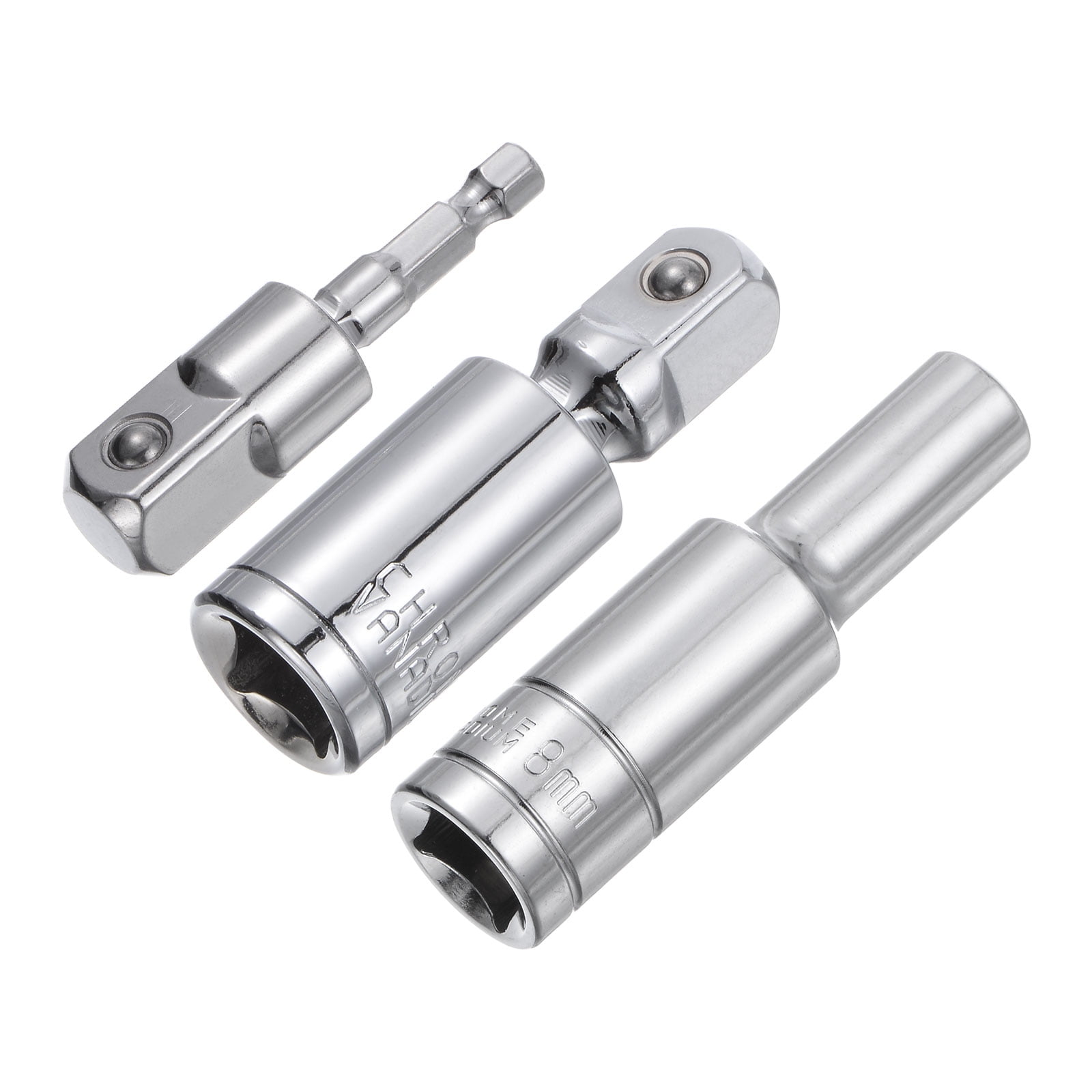 Uxcell 1/2" Drive 8mm Deep Socket Swivel Joints Hex Shank Impact Driver ...