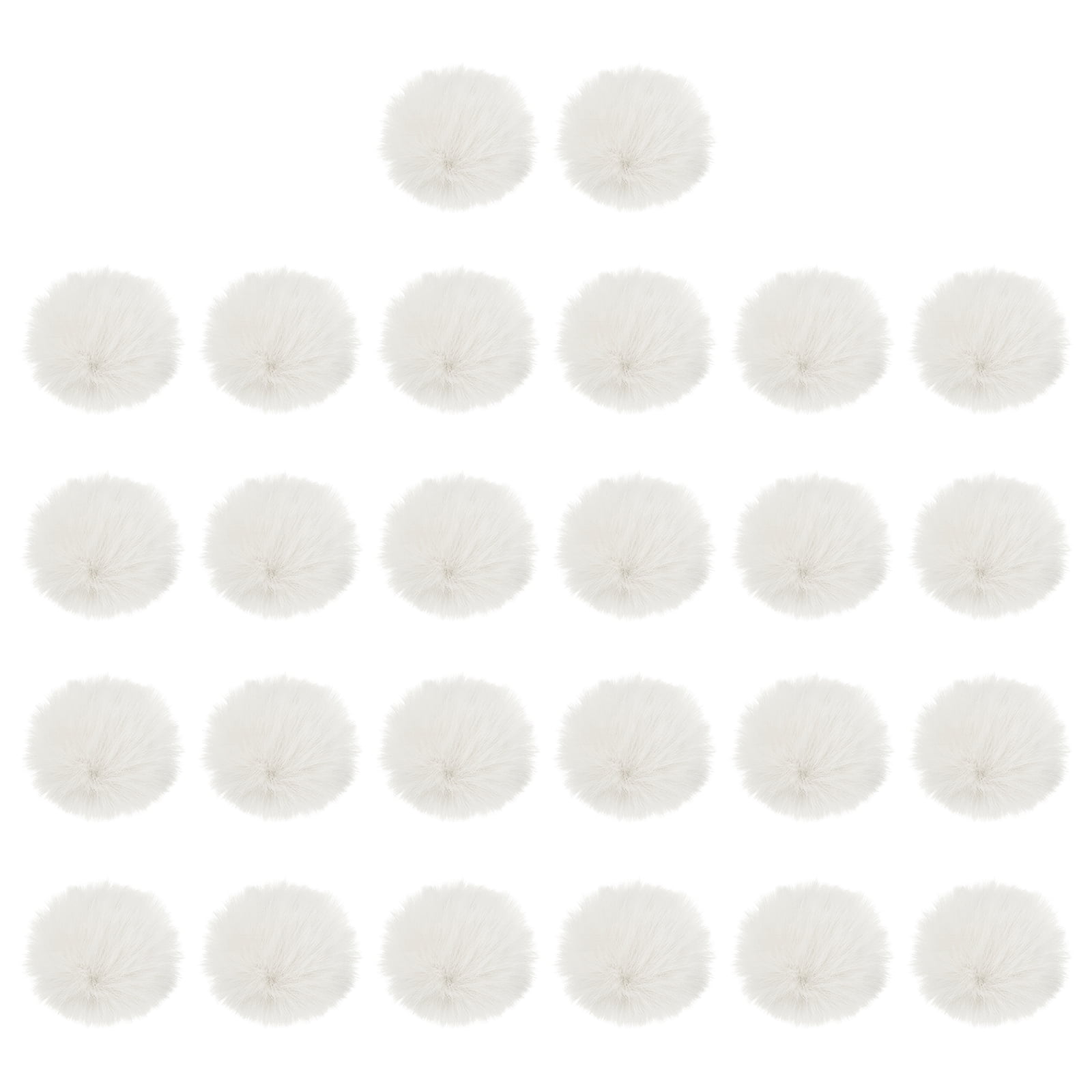 Uxcell 1.2 Inch Faux Fur Pom Poms for Hats, 26 Pcs Soft Faux Rabbit Fur ...