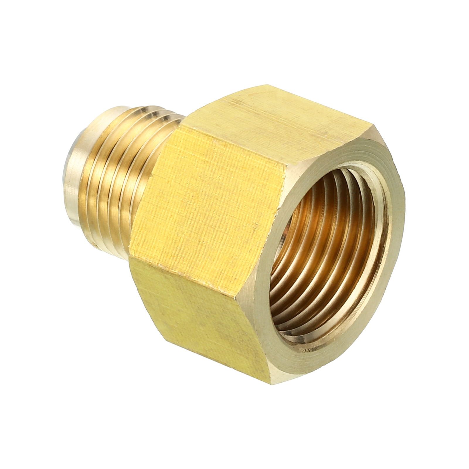 Uxcell Flare Connector SAE 45 Degree Flare Brass Adapter Flare Pipe Fitting 1/2 inch Female ...