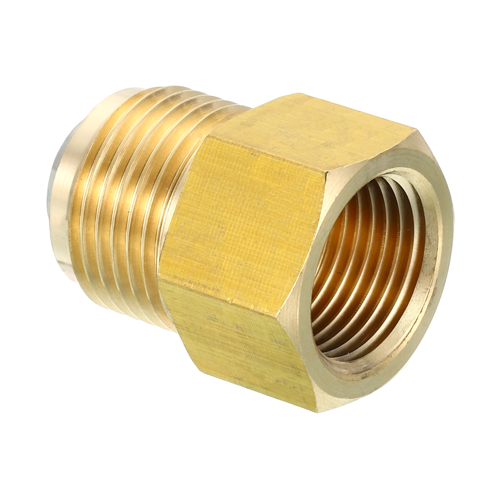 Uxcell 1 pcs Flare Connector SAE 45 Degree Flare Brass Adapter Flare Pipe Fitting 1/2" Female ...