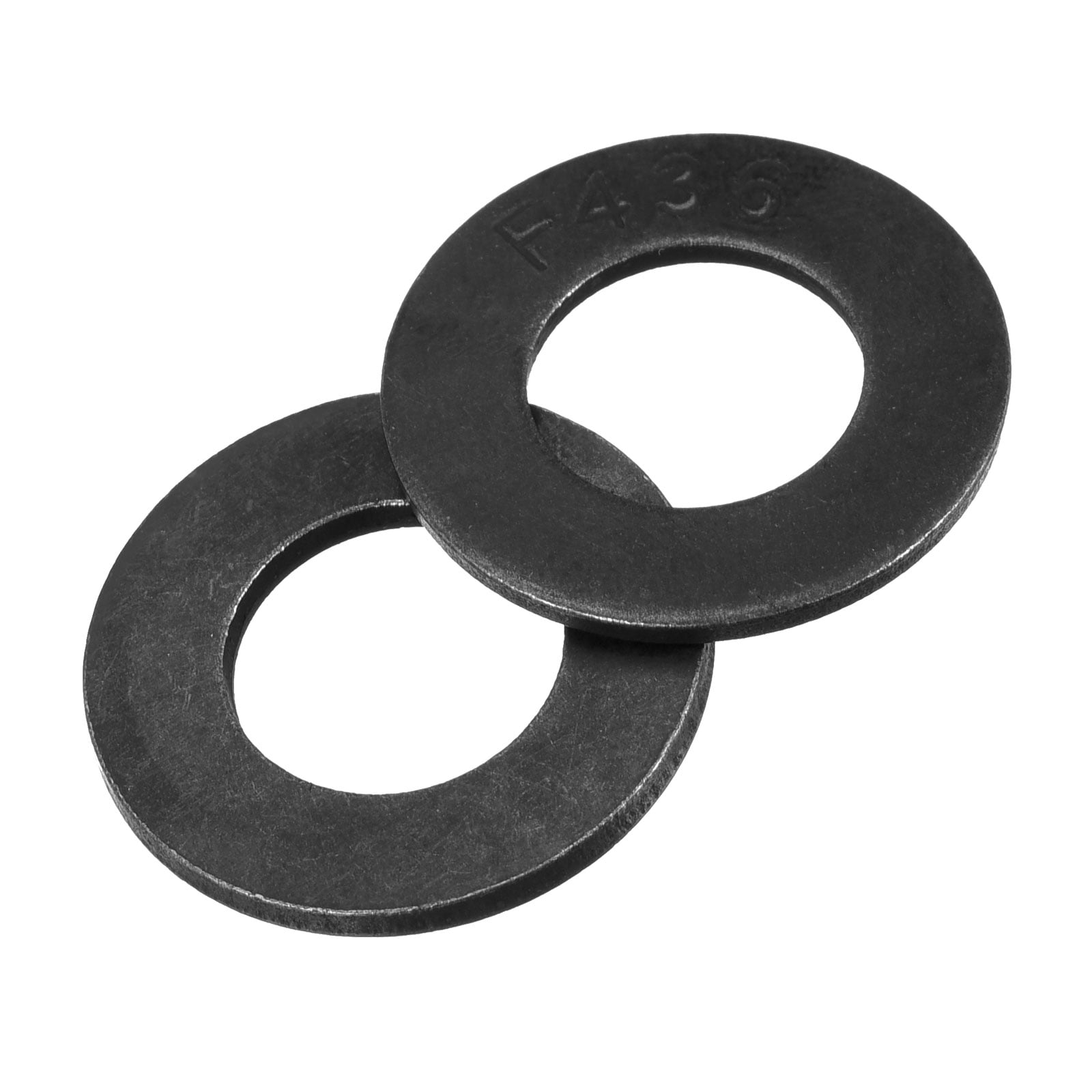 Uxcell 1/2-Inch Flat Washer, Alloy Steel Black Oxide Finish 25 Pack ...