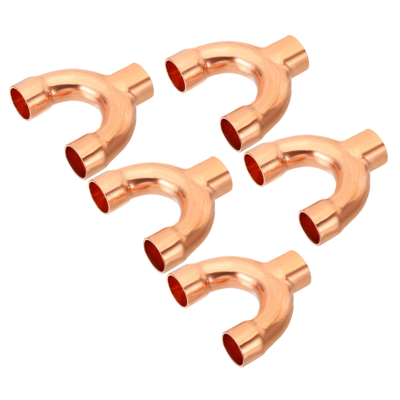 Uxcell 1/2 Inch ID Copper Fitting, 5 Pcs 3 Way Y Type 99.9% Pure Copper ...