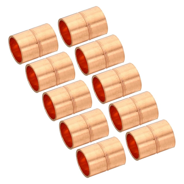 Uxcell 1/2 Inch ID Straight Copper Coupling Sweat End Welding Joint ...
