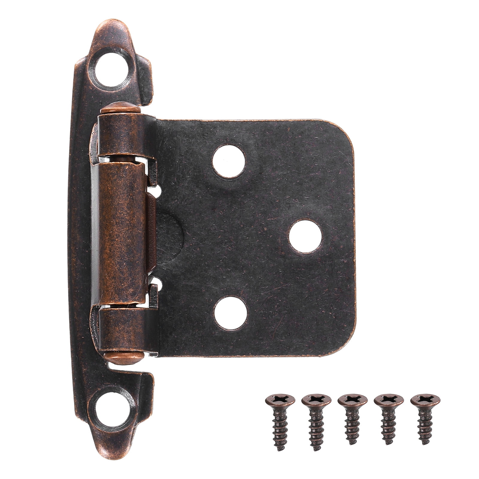 Uxcell 1/2 Inch Overlay Cabinet Hinges, 50 Pcs Self Closing Flush Mount ...