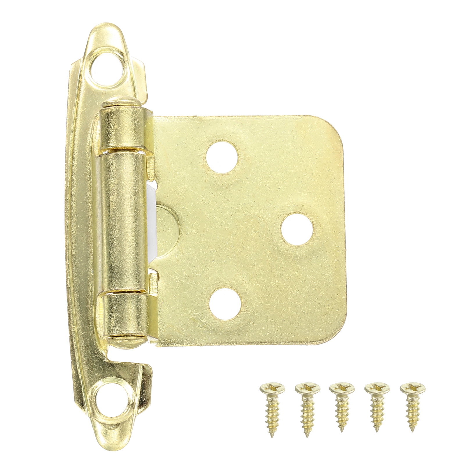 Uxcell 1/2 Inch Overlay Cabinet Hinges, 6 Pcs Self Closing Flush Mount ...