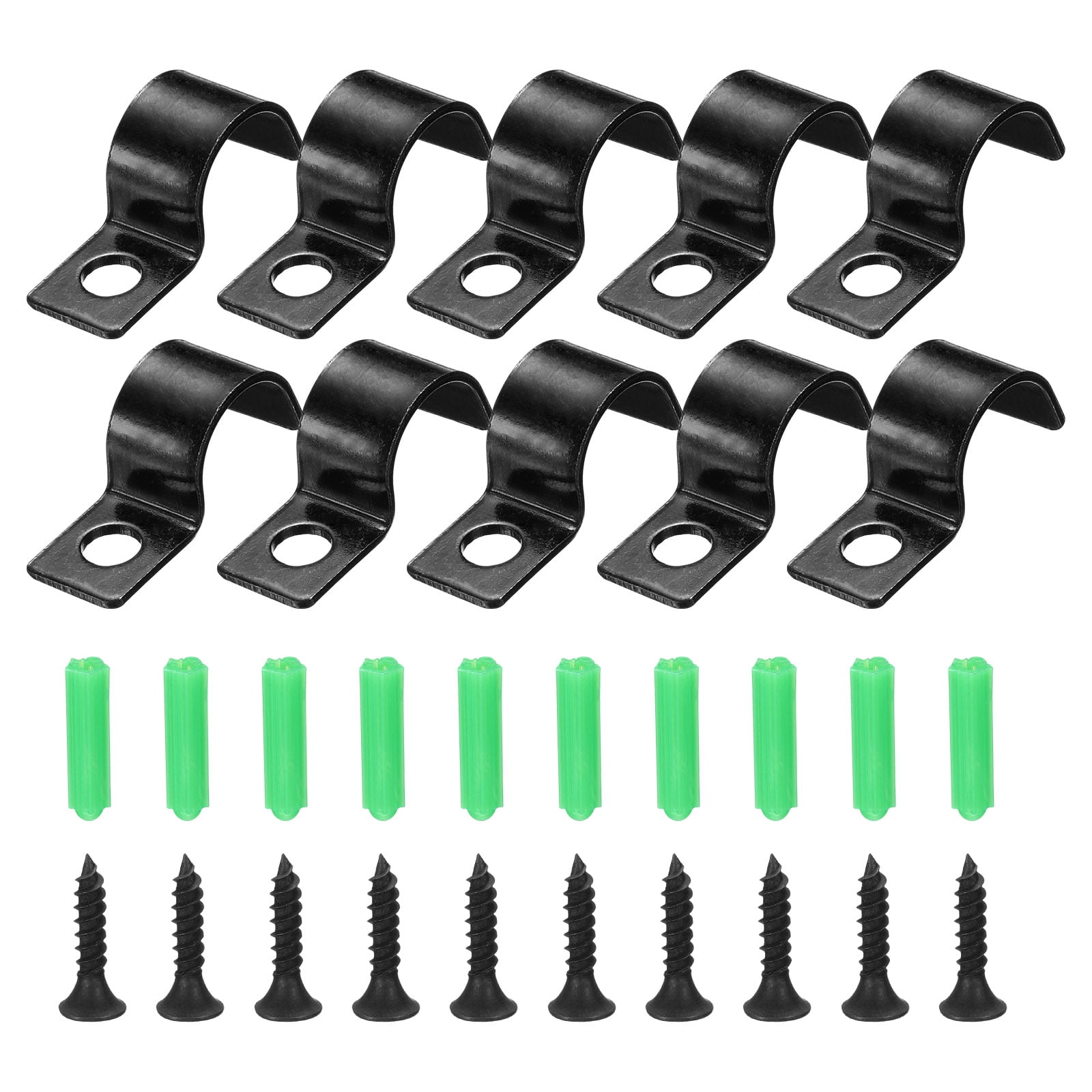 Uxcell 1/2 Inch Pipe Strap Set, Carbon Steel Conduit Clip 50pcs Single ...