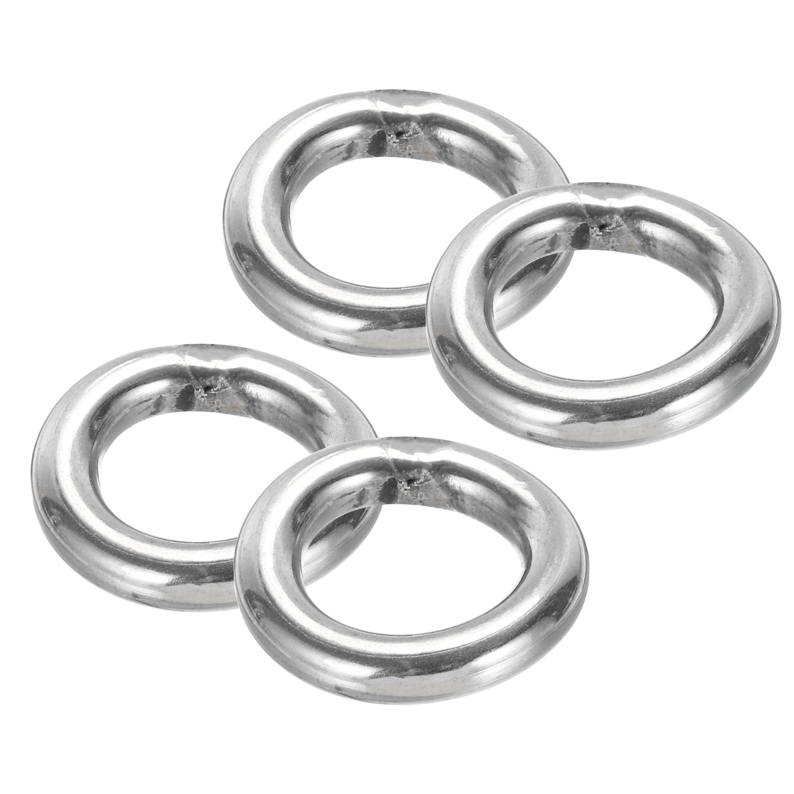 Uxcell 1.2" Metal O Rings, 4 Pcs 304 Stainless Steel Smooth Round Rings ...