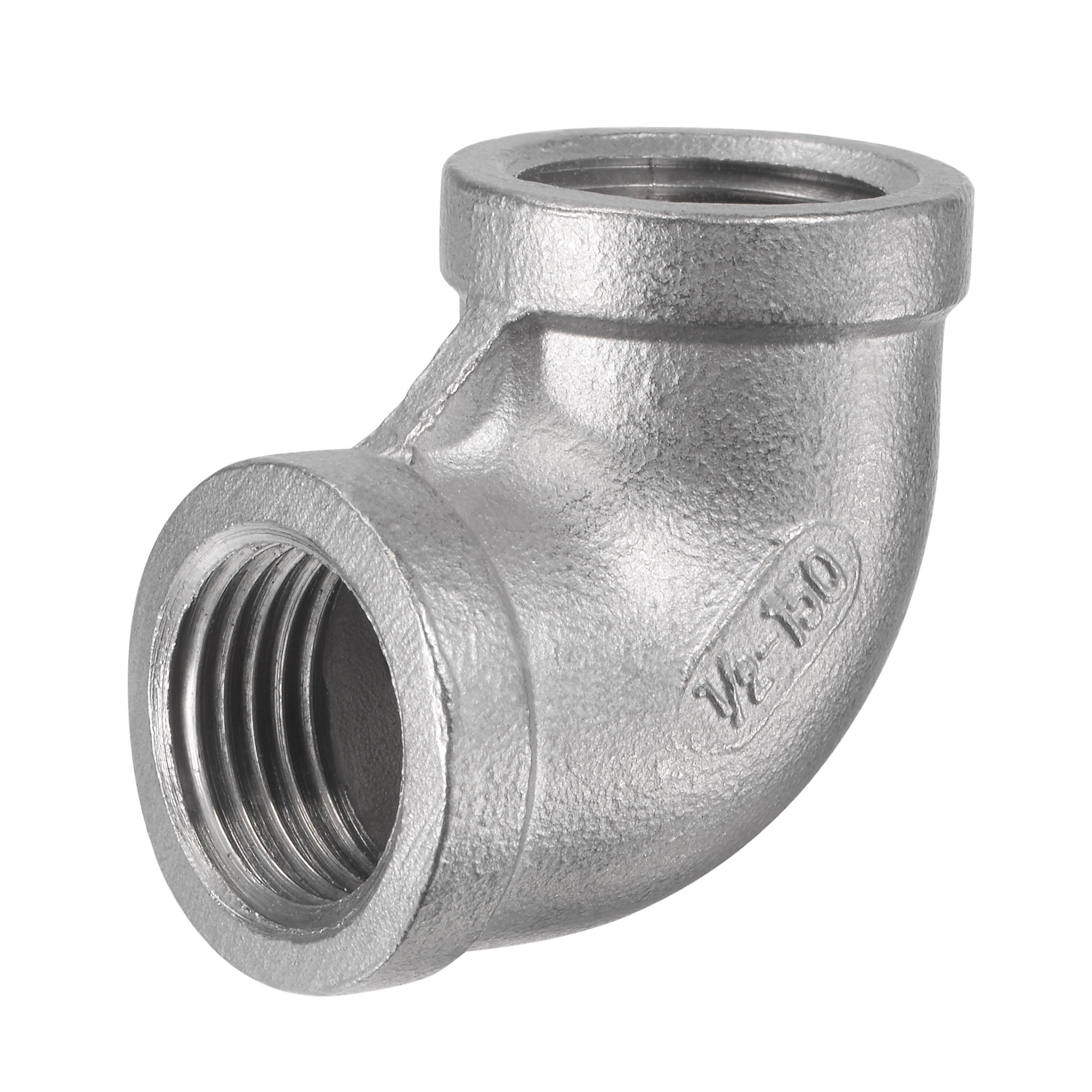 Uxcell 1/2 NPT Female Thread 90 Degree Elbow Pipe Fitting 304 Stainless ...