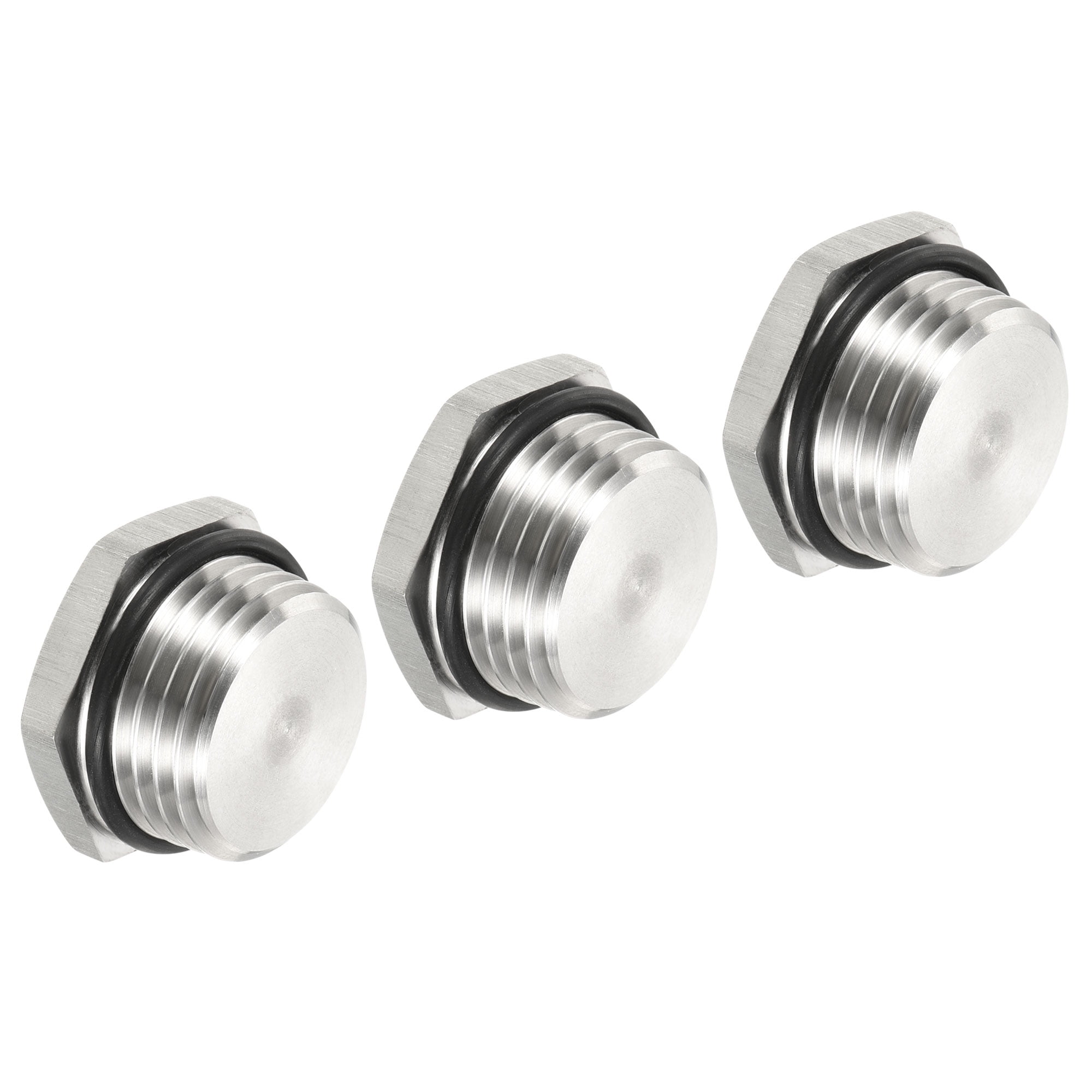 Uxcell 1/2 NPT Male Plug Stainless Steel Thread Hex Head Socket Pipe ...