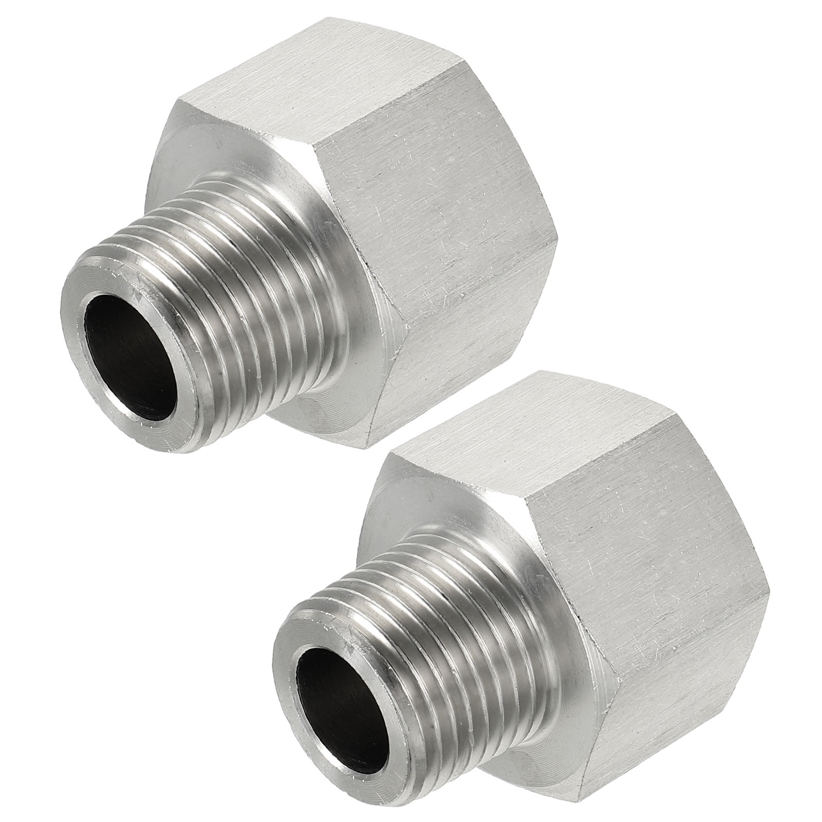 Uxcell 1/2 PT Male to 3/4 PT Female Stainless Steel Pipe Fitting Reducing Hex Bushing 2pcs ...