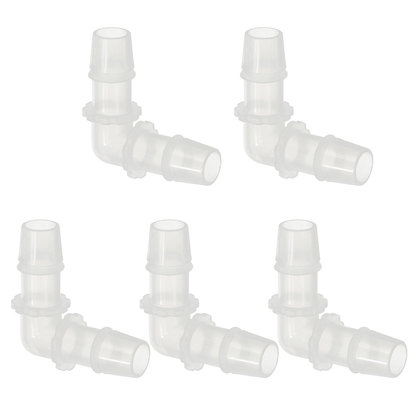 Uxcell 1/2" Plastic Hose Barb 90 Degree Elbow 5 Pack Barb Fittings 2 ...