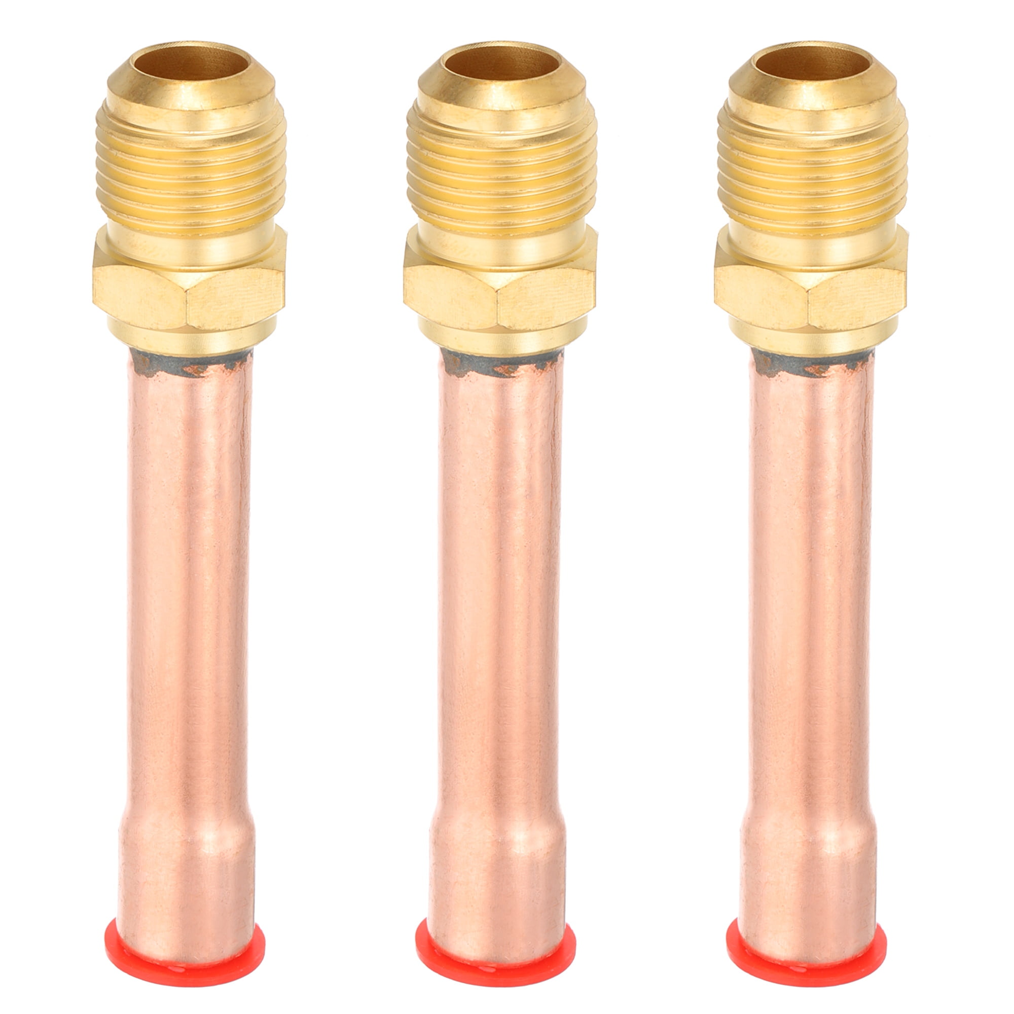 Uxcell 1/2" SAE 45 Degree Brass Pipe Fitting, 3 Pcs Flare Connector ...