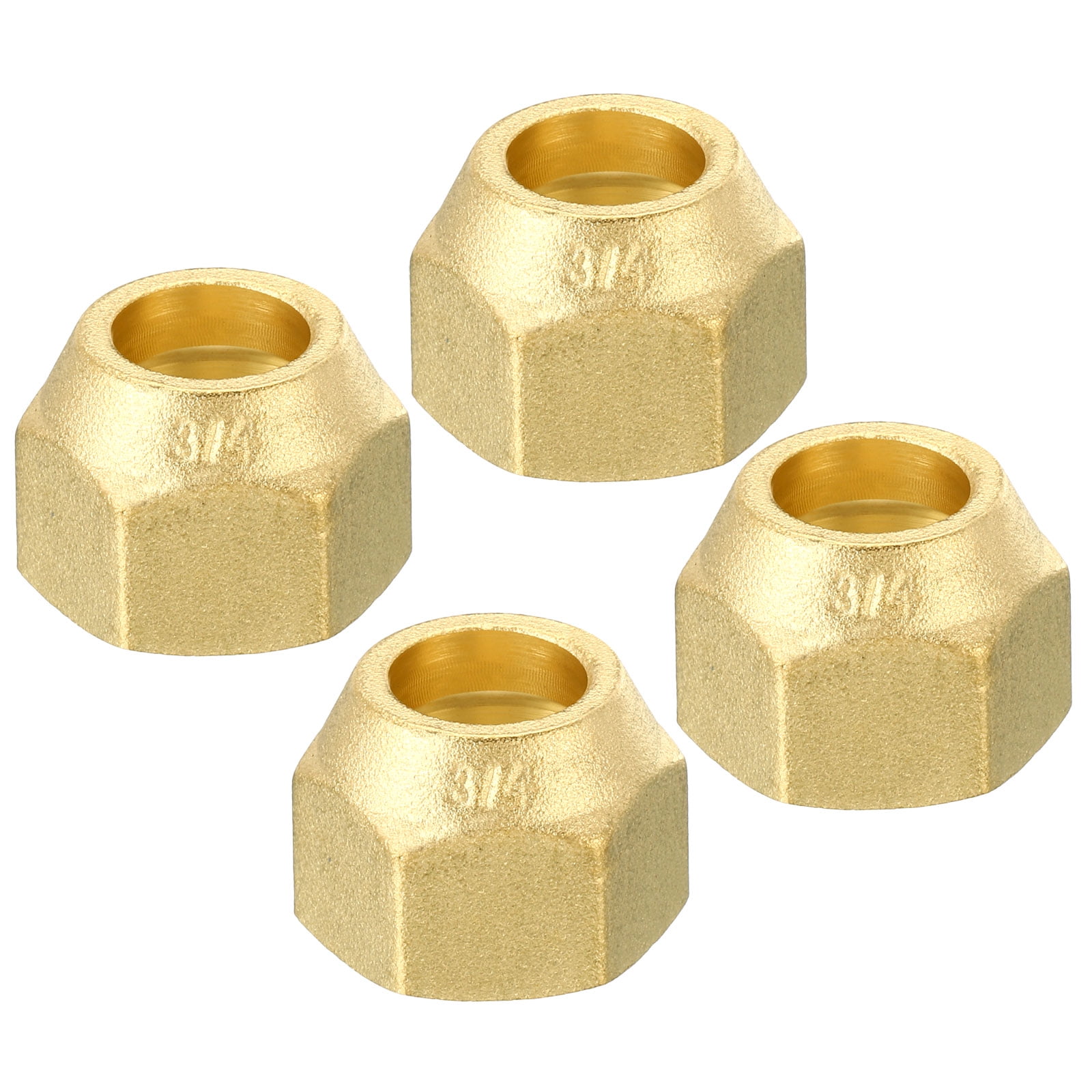 Uxcell 1/2 SAE Thread Brass Flare Cap 45 Degree Flared Tube Fitting Nut ...
