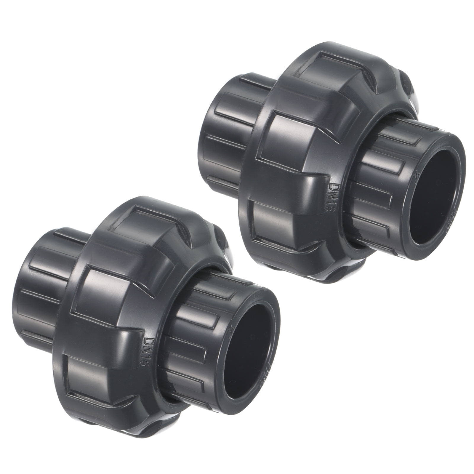 Uxcell 1/2" SCH80 UPVC Union Pipe Fitting Straight Socket Joint ...