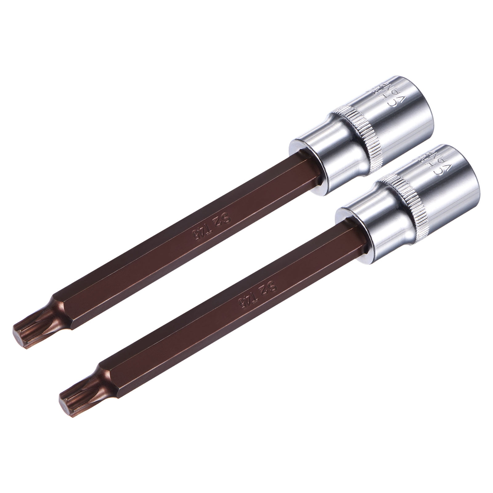 Uxcell 1/2" Square Drive x T45 Torx Bit Socket, S2 Steel Bits, CR-V Sockets 140mm Length (for ...
