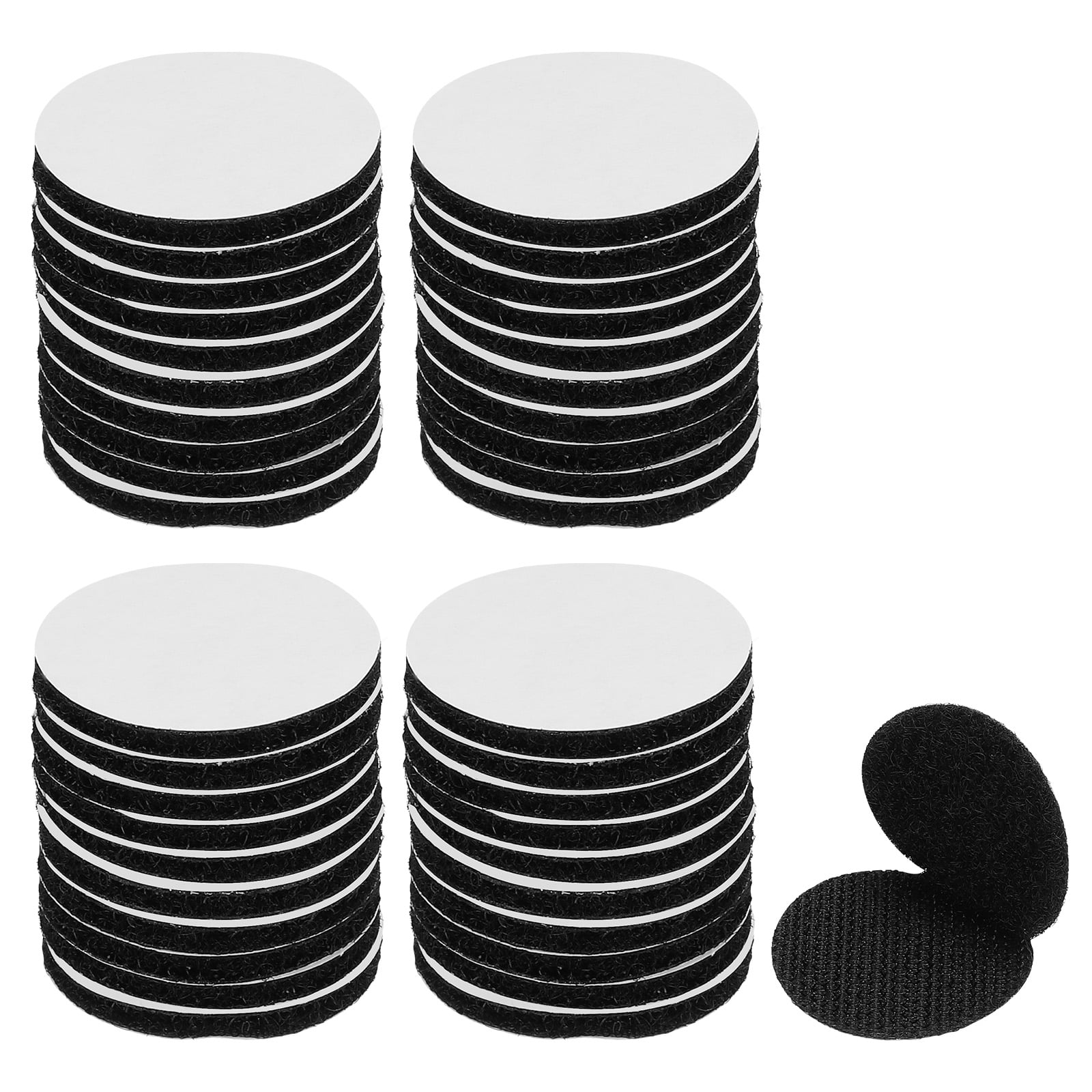 Uxcell 1.2 inch Round Hook and Loop Dot, Double Sided Sticky-Back ...