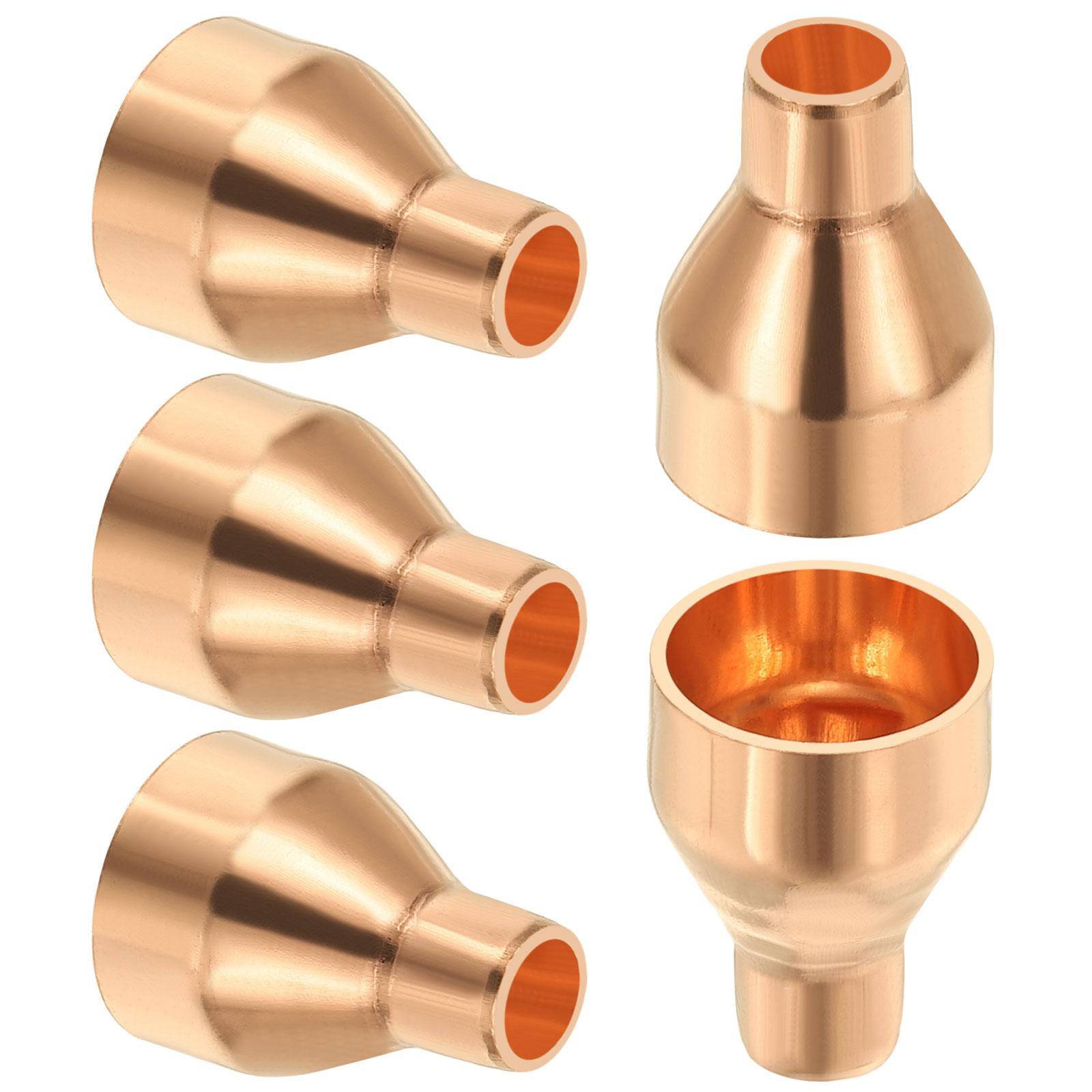 Uxcell 1/2" to 1/8" Nominal Size Copper Reducer Reducing Coupling ...