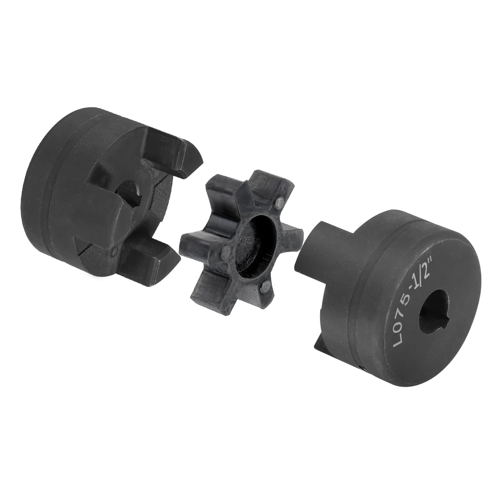 Uxcell 1/2" to 1" L075 Flexible 3-Piece L-Jaw Coupling Coupler Set ...