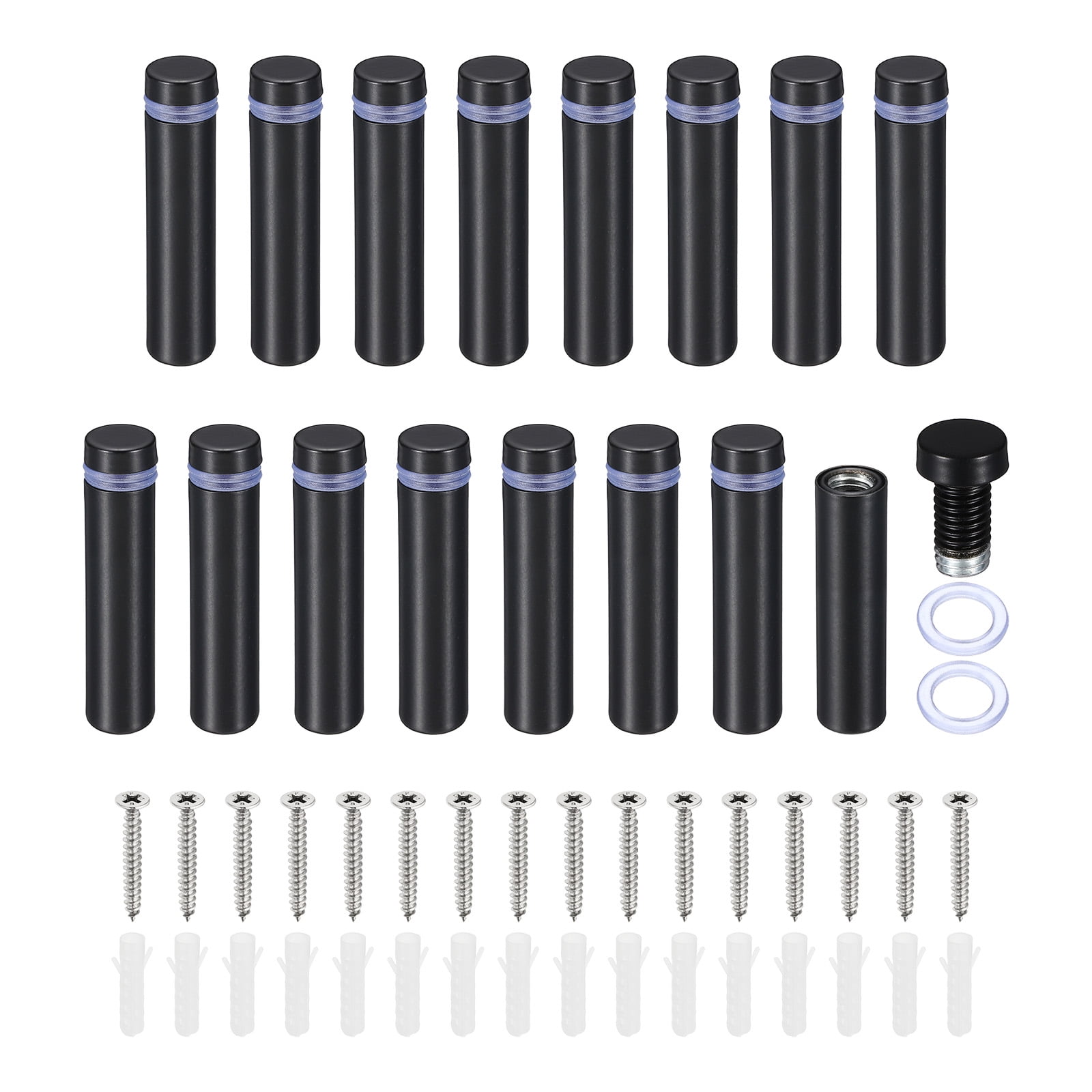 Uxcell 1/2 x 2 Inch Sign Standoff Screws, 16 Set Stainless Steel Wall ...