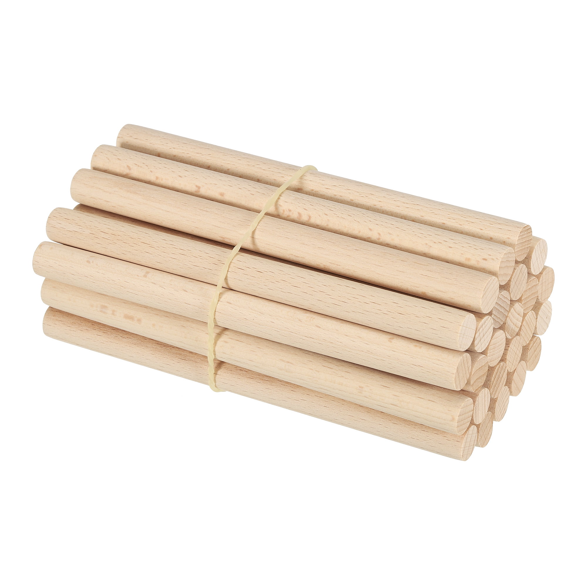 Uxcell 1/2 x 6 Inch Dowel Rods Wood Sticks Unfinished Wooden Dowel Rods ...