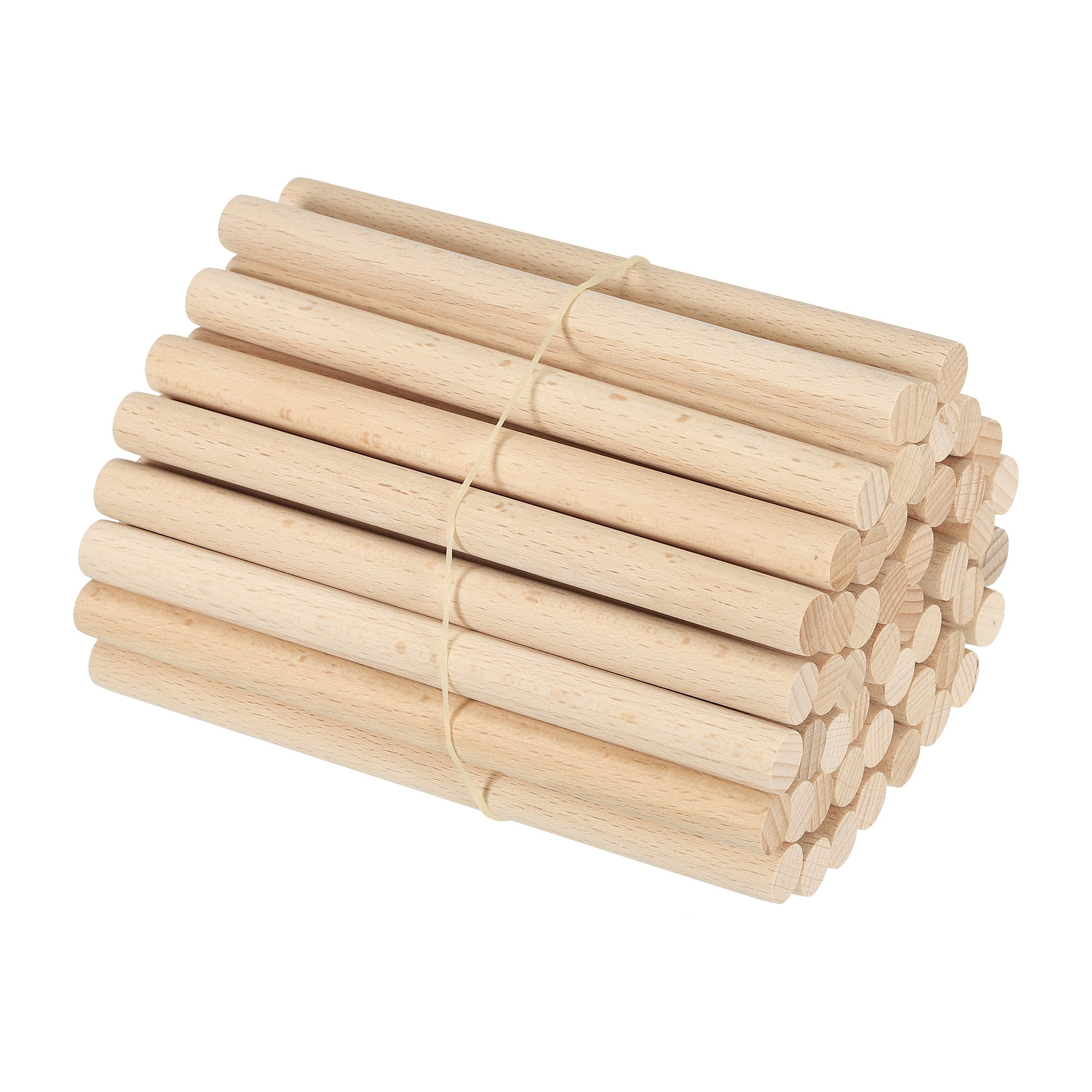 Uxcell 1/2 x 6 Inch Dowel Rods Wood Sticks Unfinished Wooden Dowel Rods ...