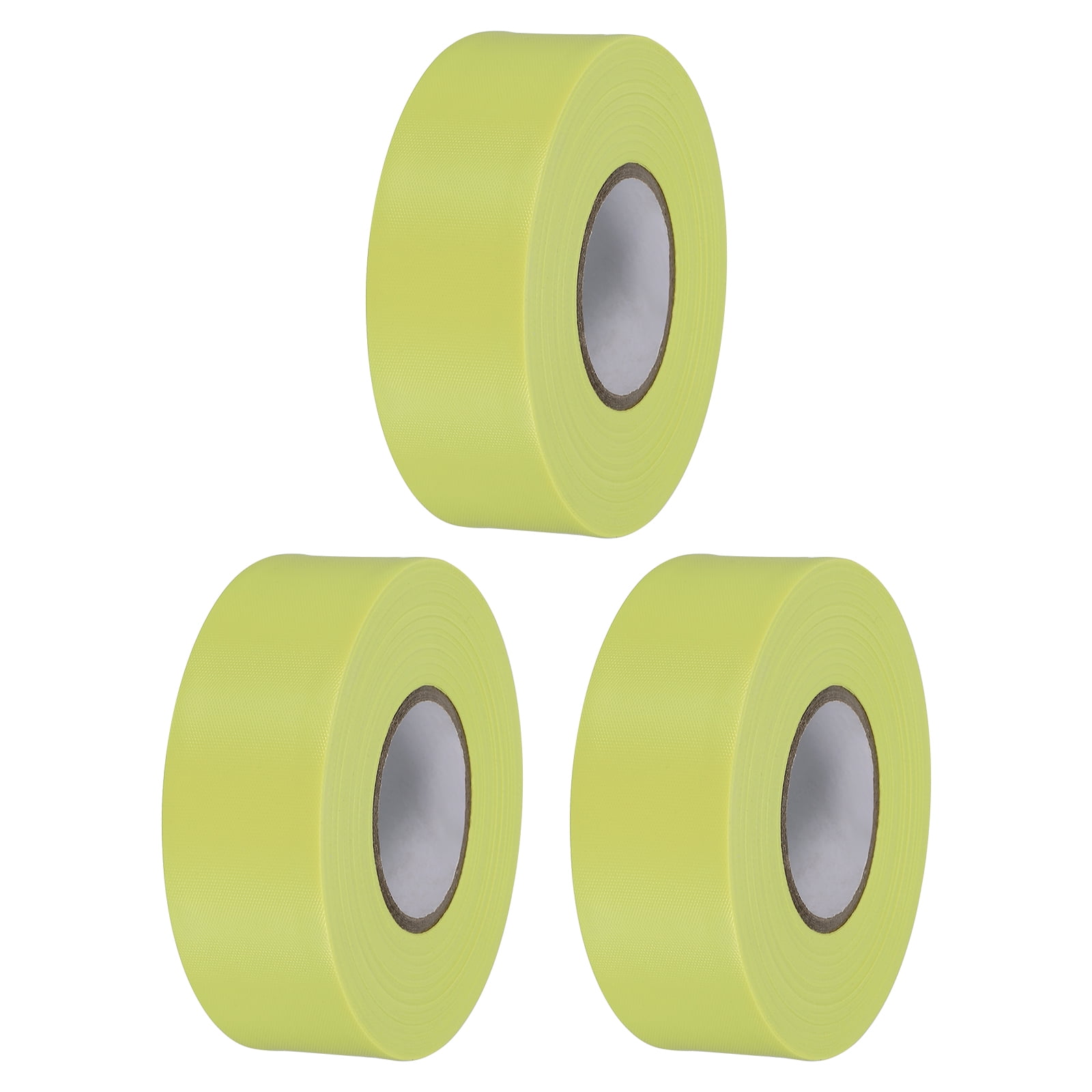 Uxcell Flagging Tape 1.2"x148' 3Pcs Non-Adhesive Neon Marking Tape ...