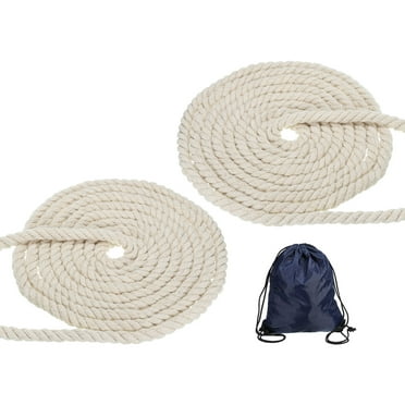 Golberg Heavy Duty Natural Cotton Rope - 1/2 Inch Diameter, 100% Pure ...
