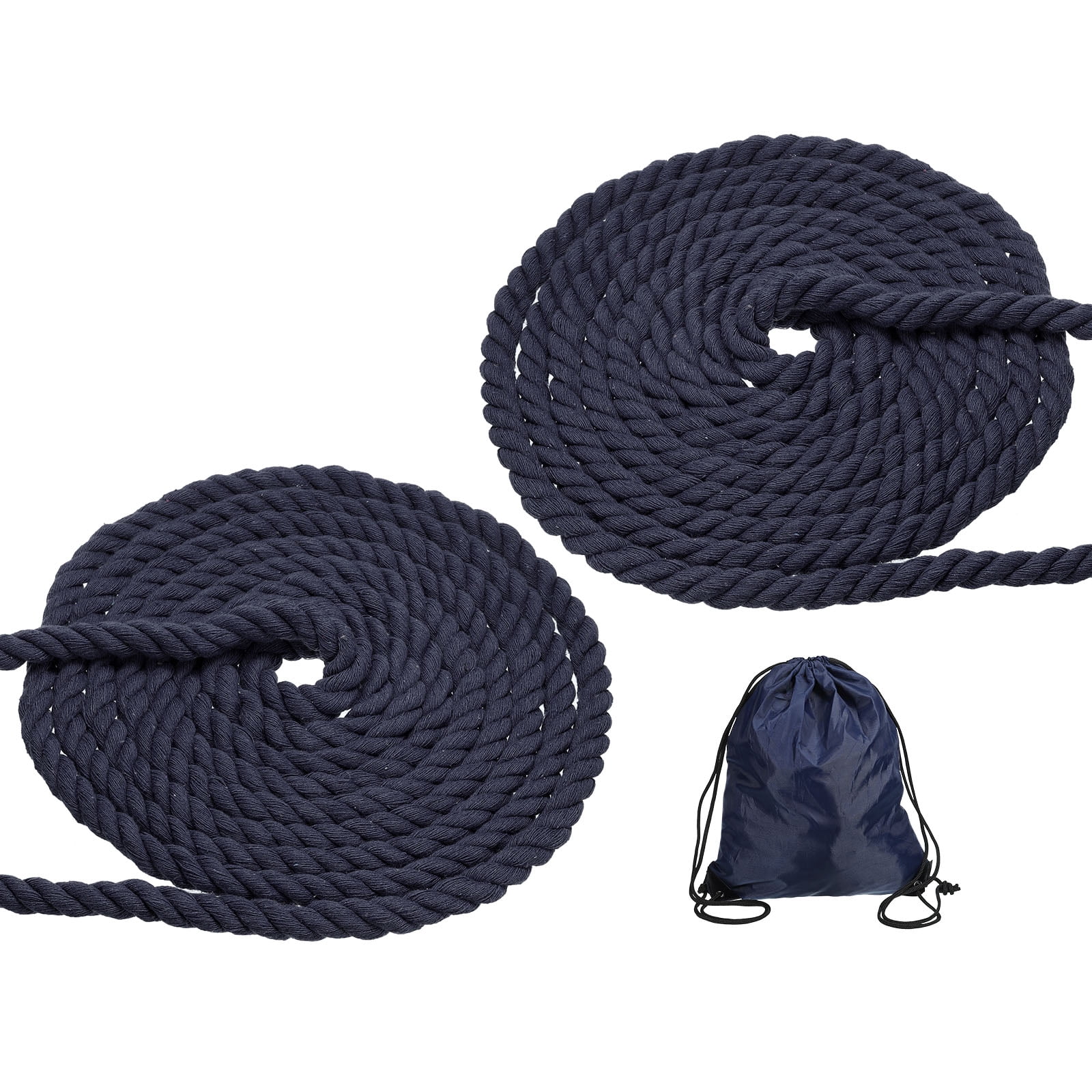 Uxcell 1/2"x16' Natural Twisted Cotton Rope 3 Strand Soft Craft Rope ...