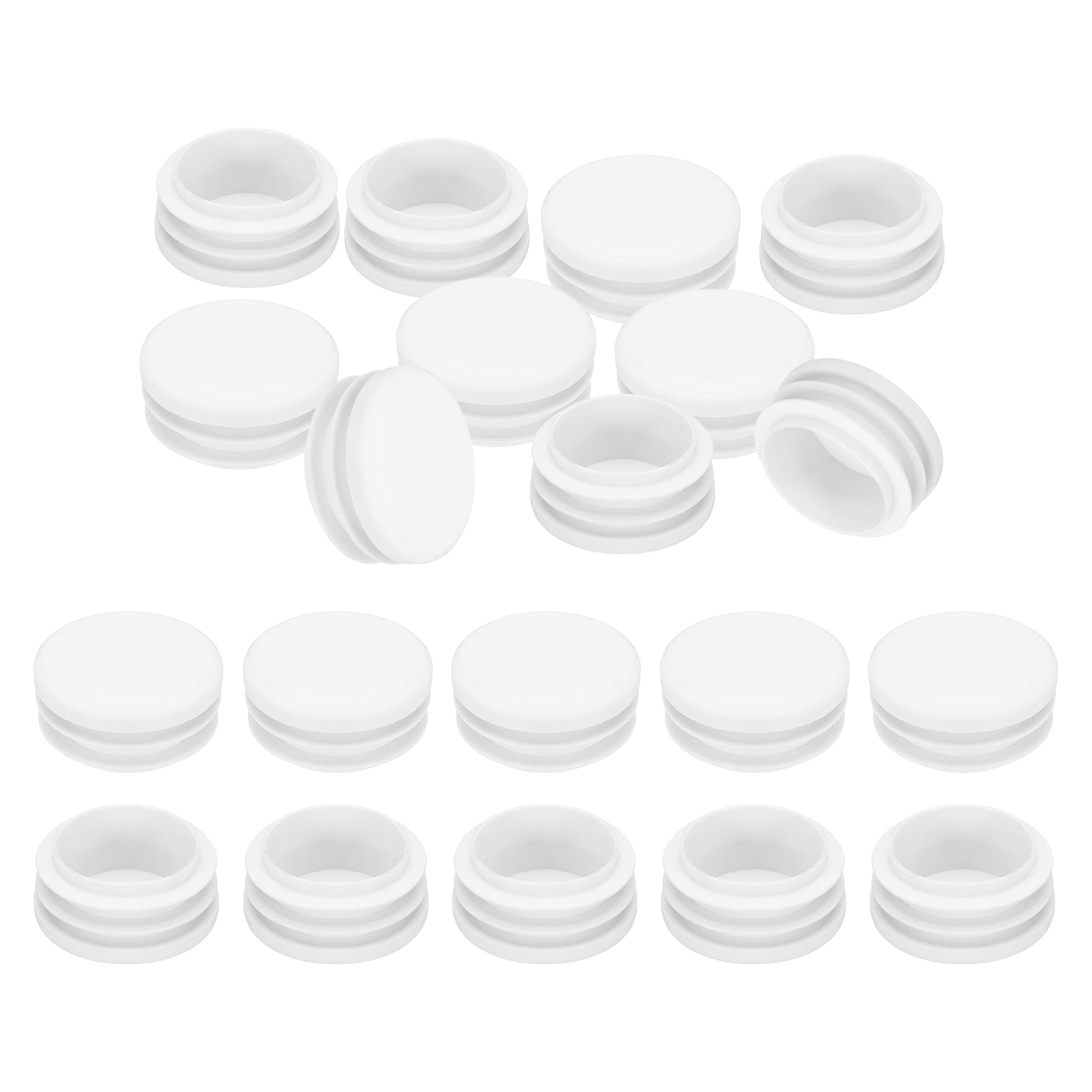 Uxcell Plastic Tubing End Caps, Round Hole Plug Insert for Round Iron ...