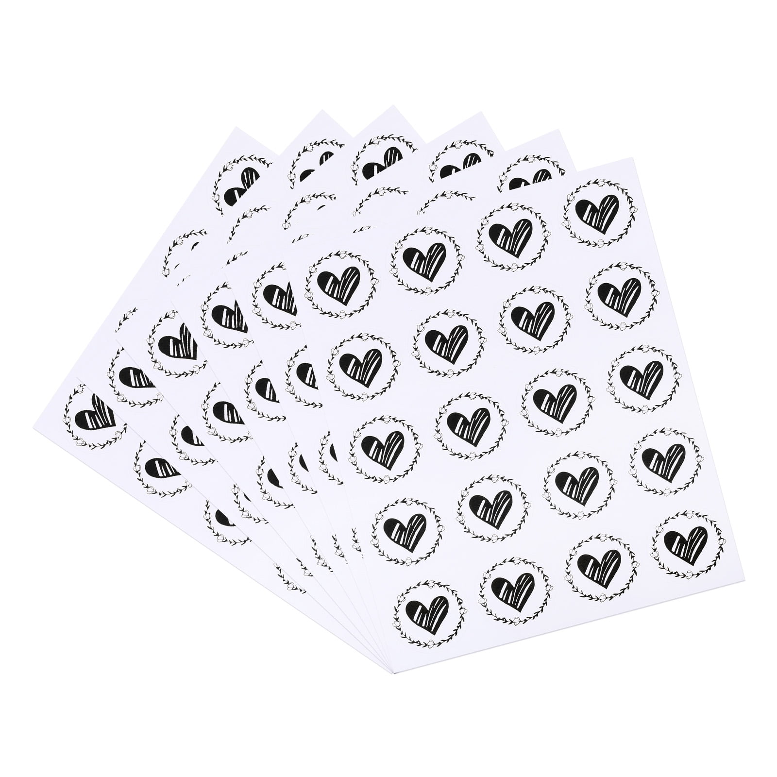 Uxcell 1.26 Inch Clear Heart Envelope Seal Stickers, 600 Pcs Self ...