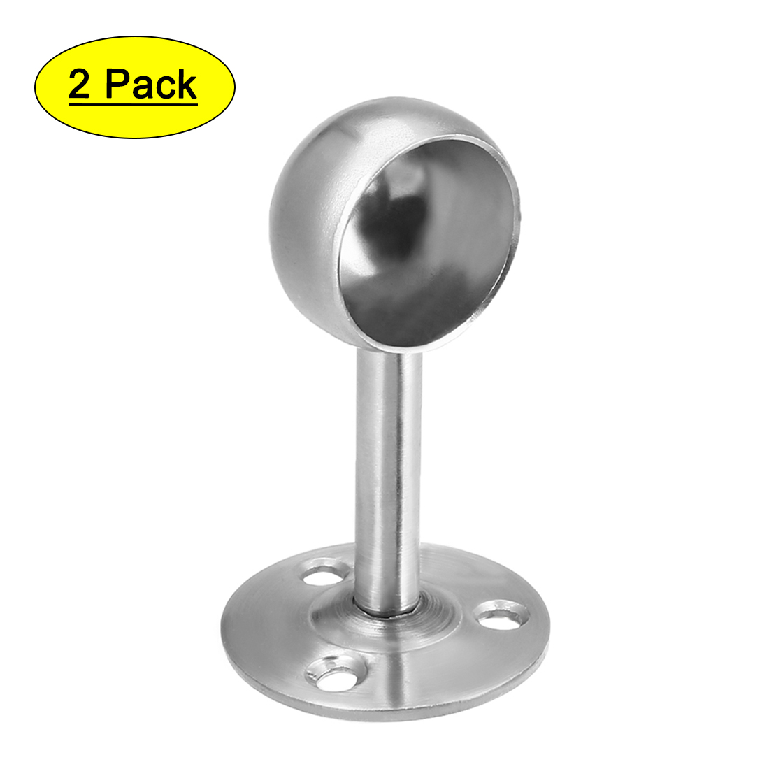 Uxcell 1.26" Pipe Dia 304 Stainless Steel Wardrobe Pipe Bracket, 4 Pcs ...