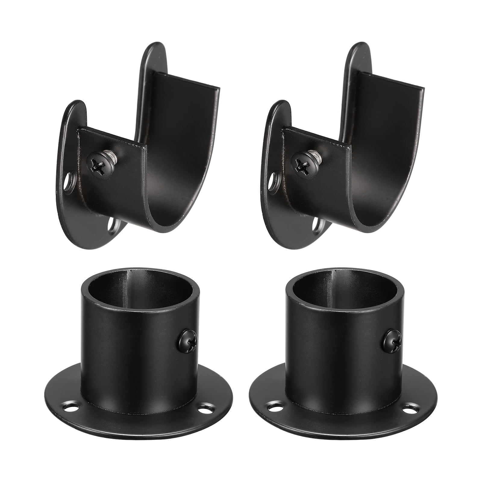 Uxcell 1.28'' Dia Stainless Steel Closet Pole Sockets Closet End ...