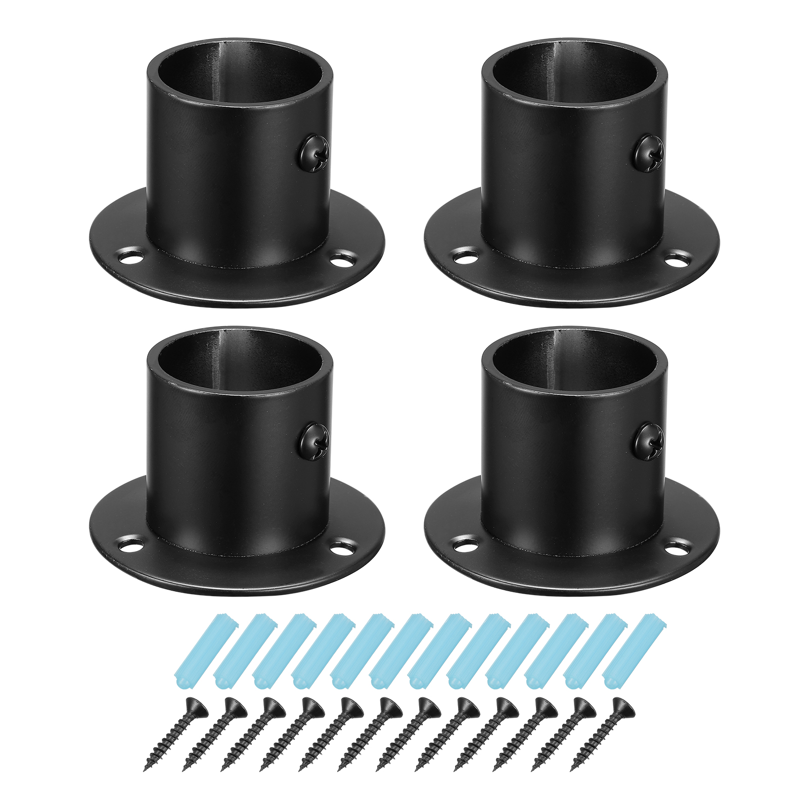 Uxcell 1.28'' Dia Stainless Steel Pole Sockets Flange Rod Holder ...