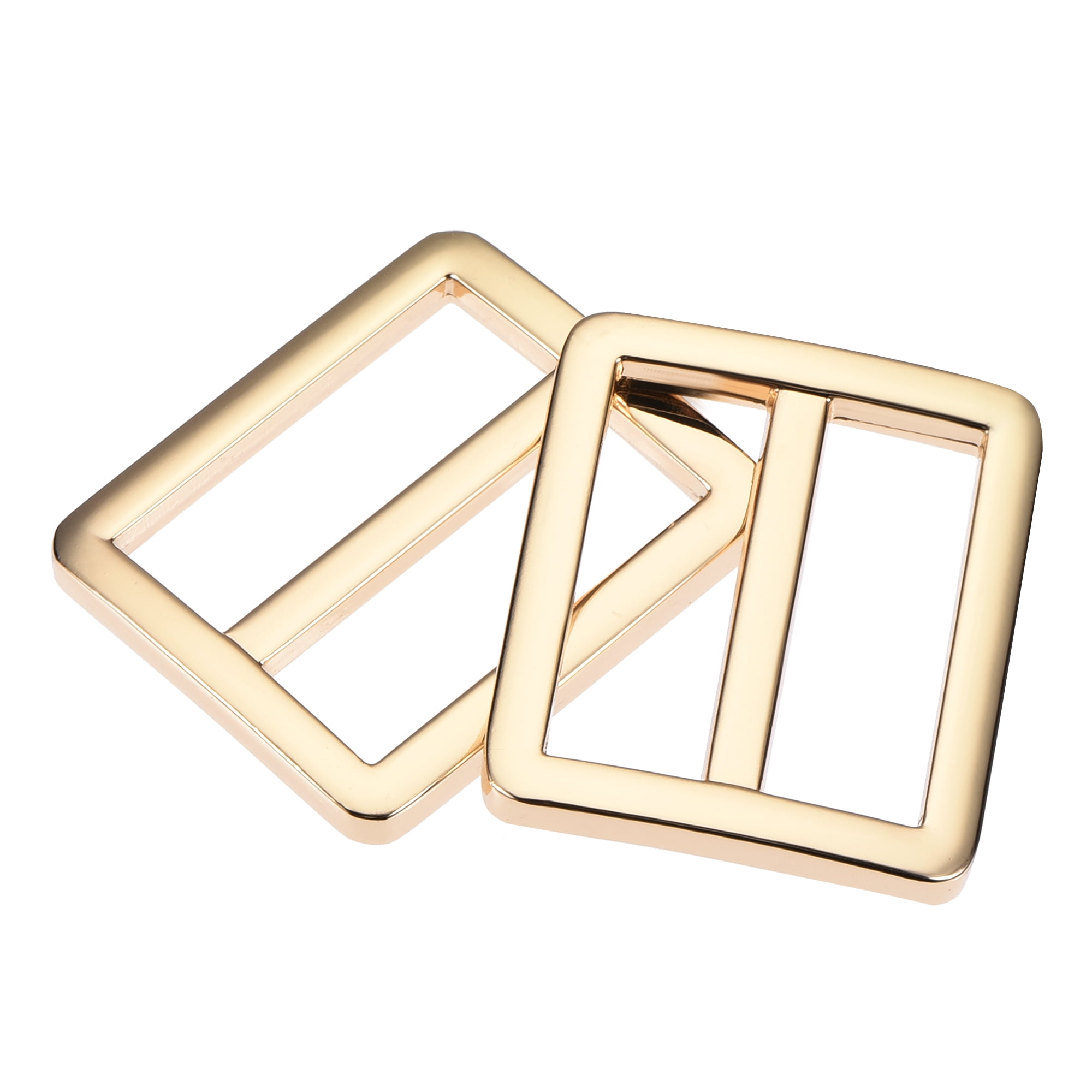 25.4mm Flat Metal Slide Buckle Zinc Alloy Electroplated Gold 6 Pack ...