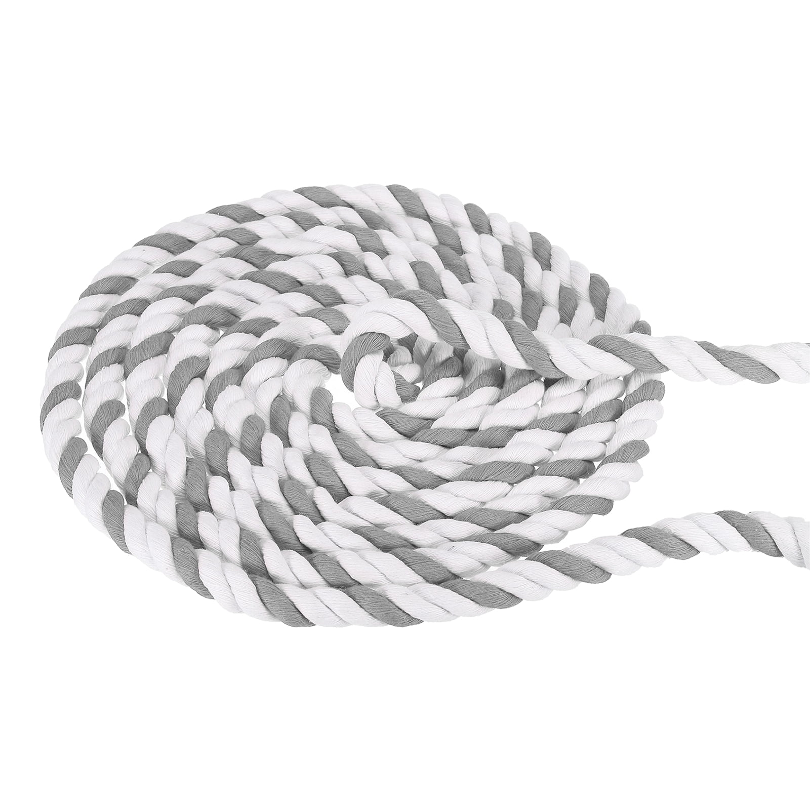 Uxcell 1/2Inch x 50Feet Natural Twisted Cotton Rope 3 Strand Tug of War ...