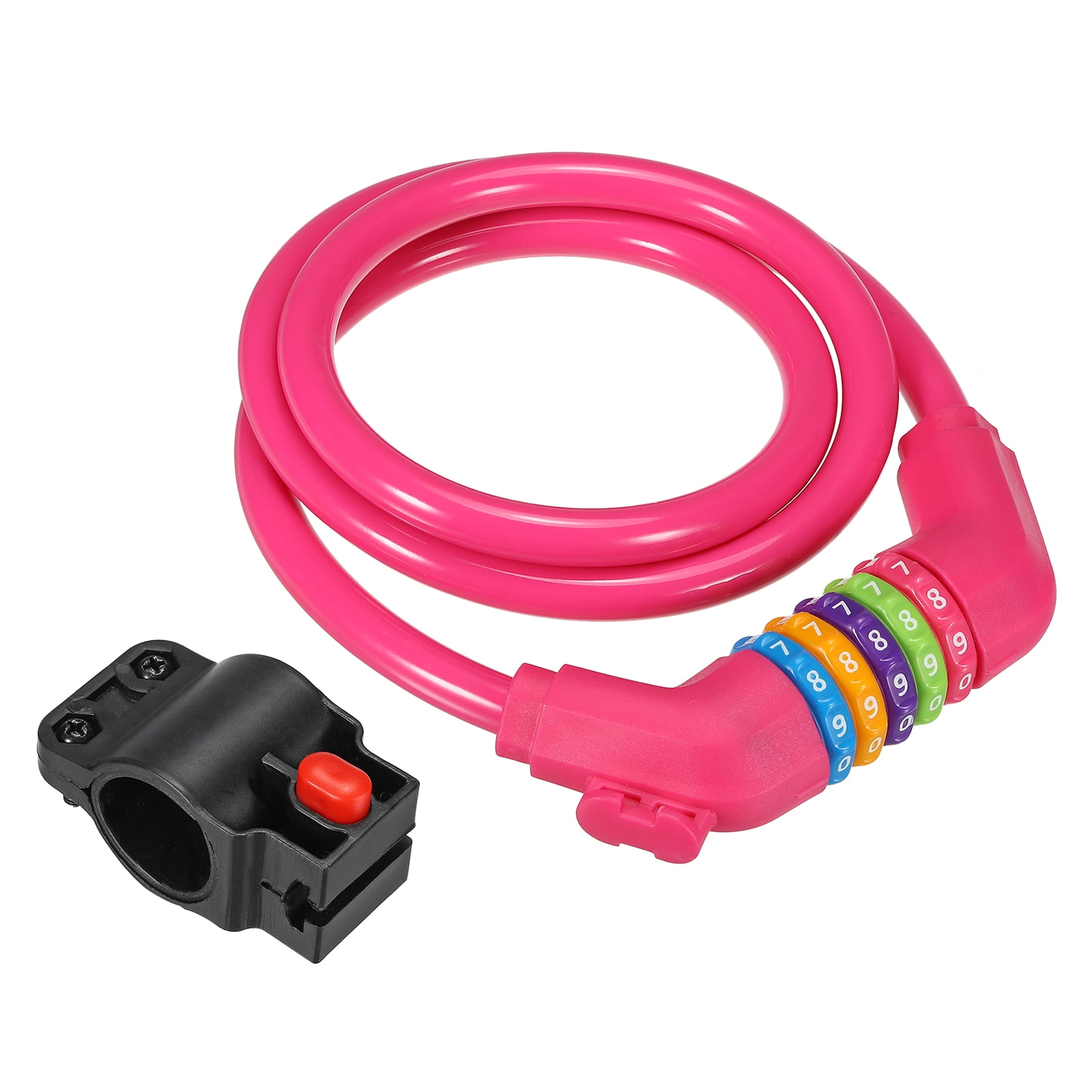 Uxcell 1.2M Bike Lock Cable, Combination Bicycle Lock 5 Digit ...
