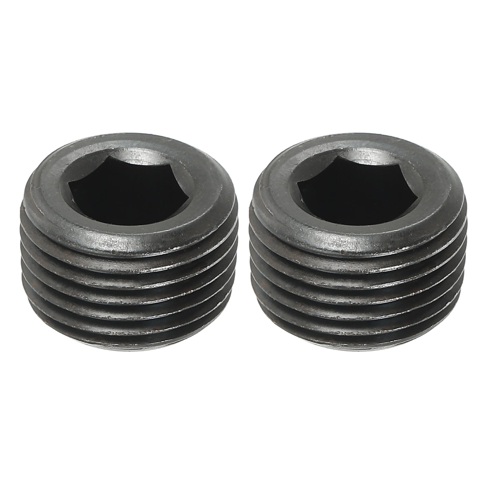 Uxcell 1/2NPT Male Pipe Plug Internal Hex Thread Socket Solid Stainless ...