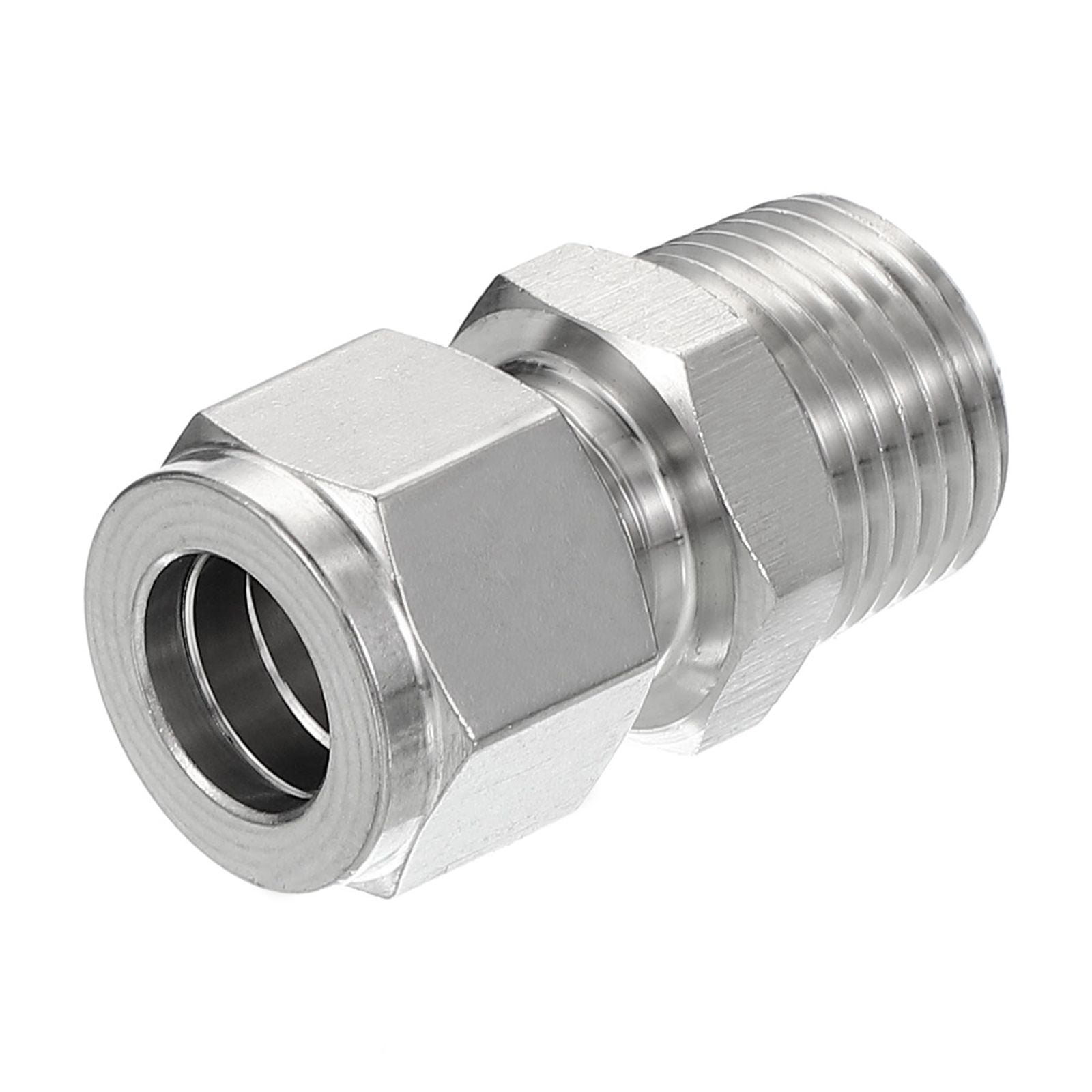 Uxcell 1/2NPT x Φ1/2" Stainless Steel Compression Tube Fitting with ...