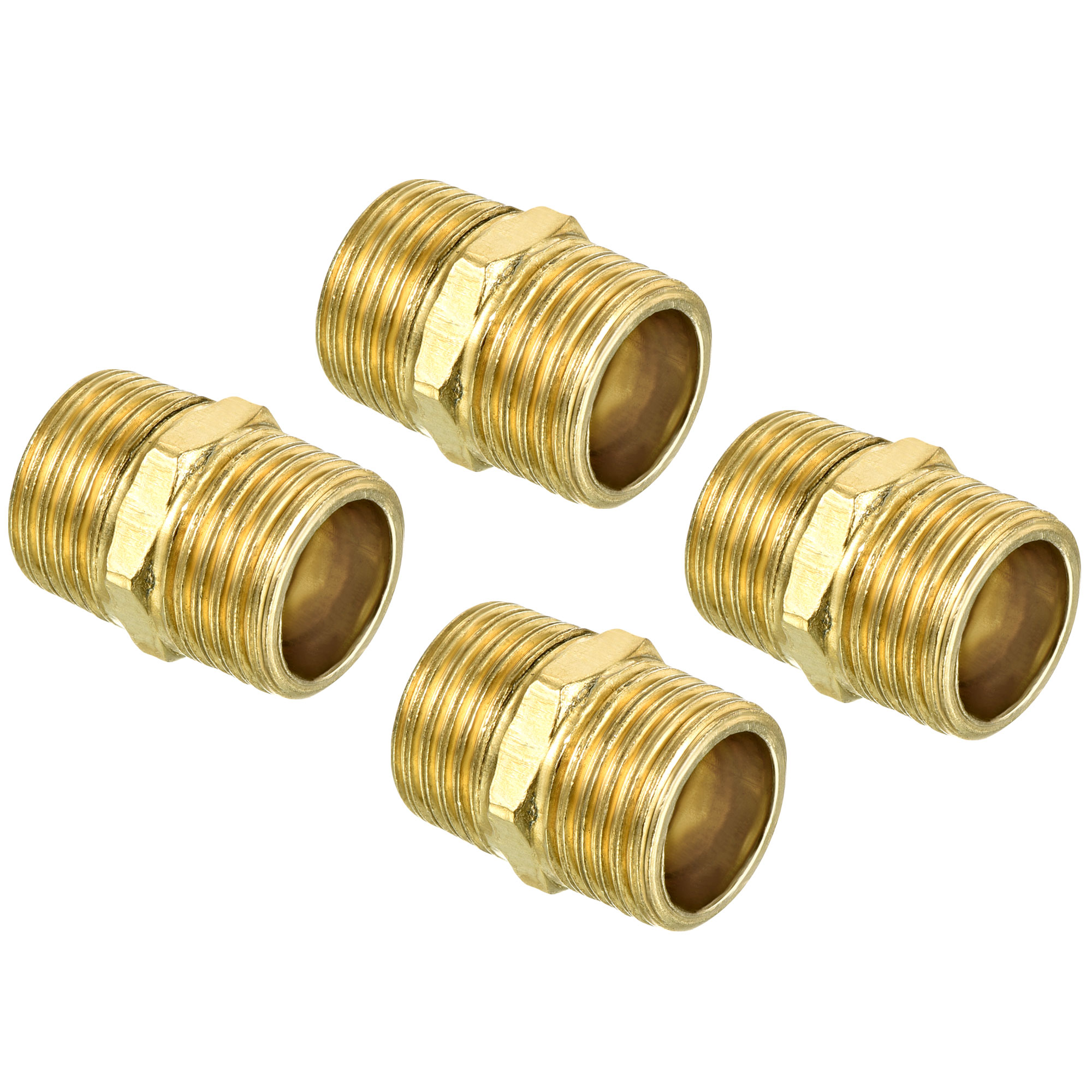 Uxcell 1/2PT Male Thread Hex Extension Connector Adapter Pipe Fitting ...