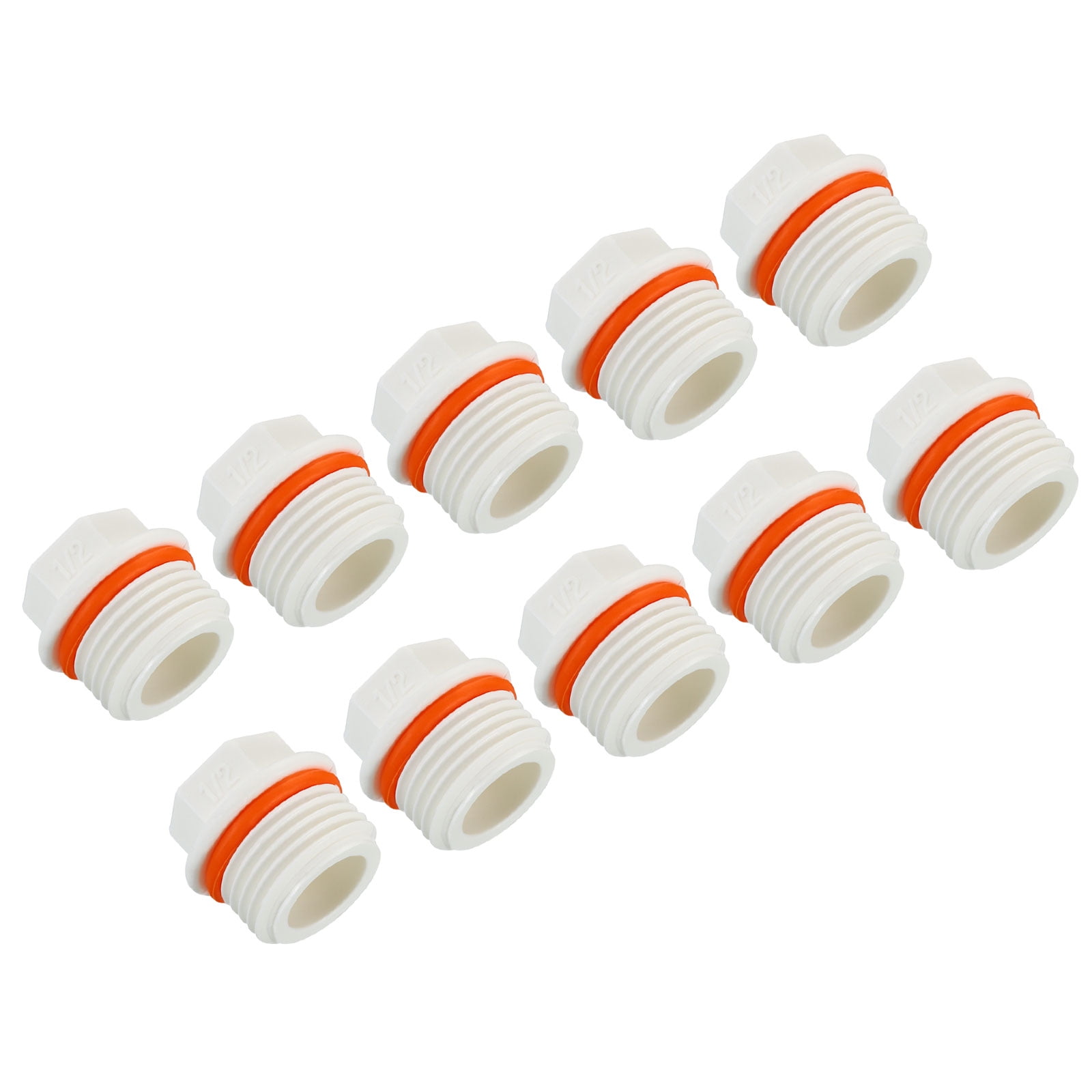 Uxcell 1/2PT PPR Pipe Fitting End Cap, 10 Pack Hex Male Water Tubing ...