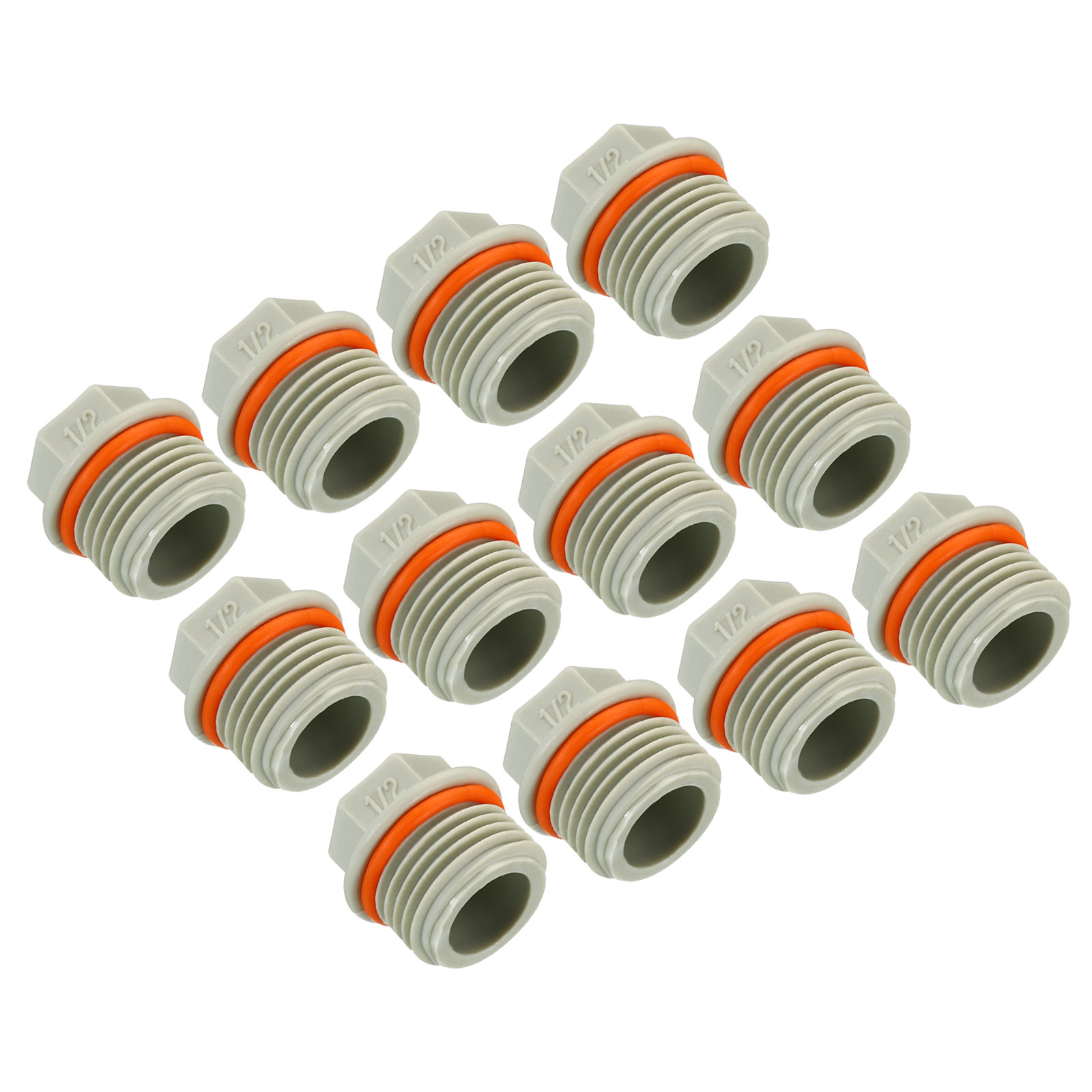 Uxcell 1/2PT PPR Pipe Fitting End Cap, 12 Pack Hex Male Water Tubing ...